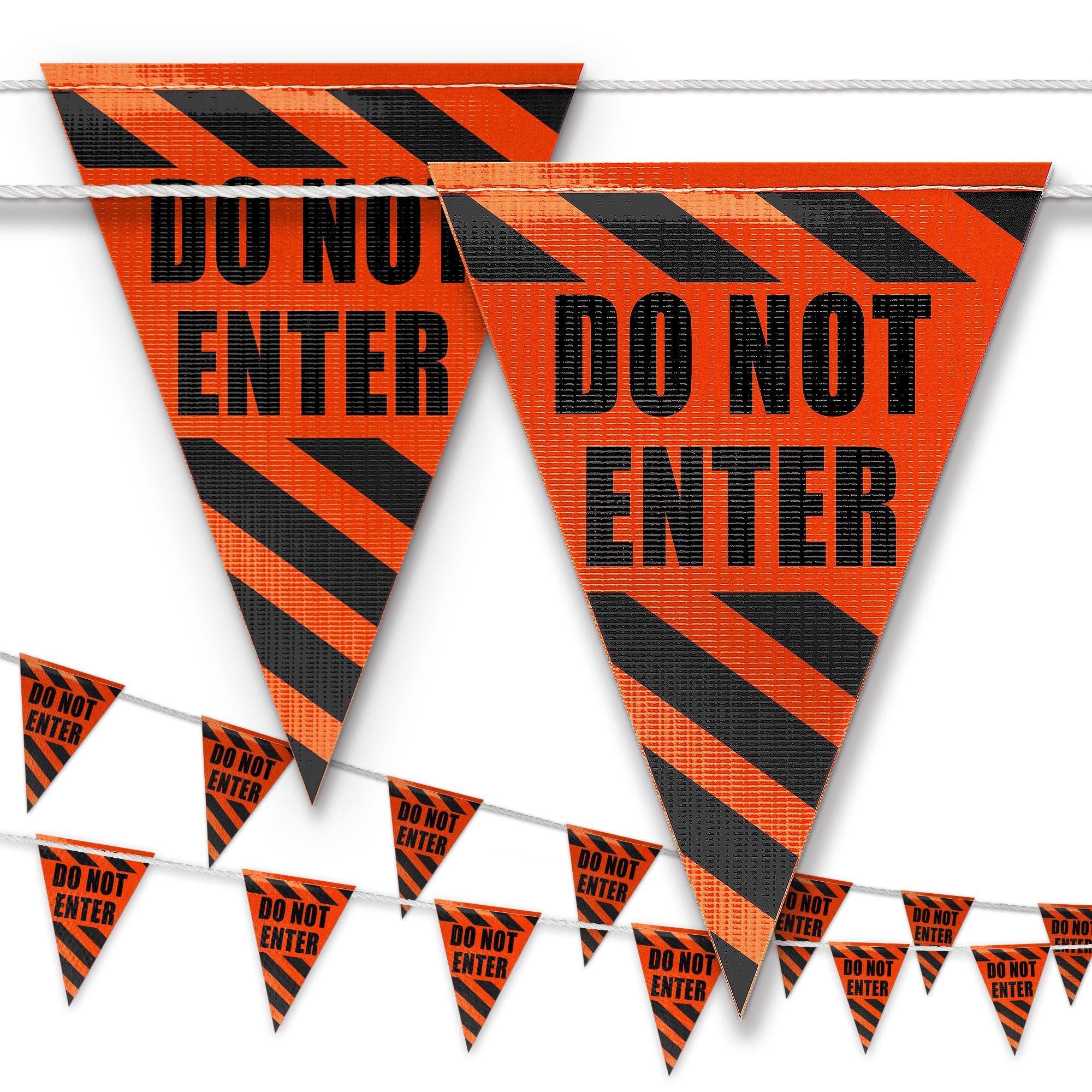 Amazon.com: NACARUM Orange DO NOT ENTER OSHA 500LB Rated Flags Caution ...