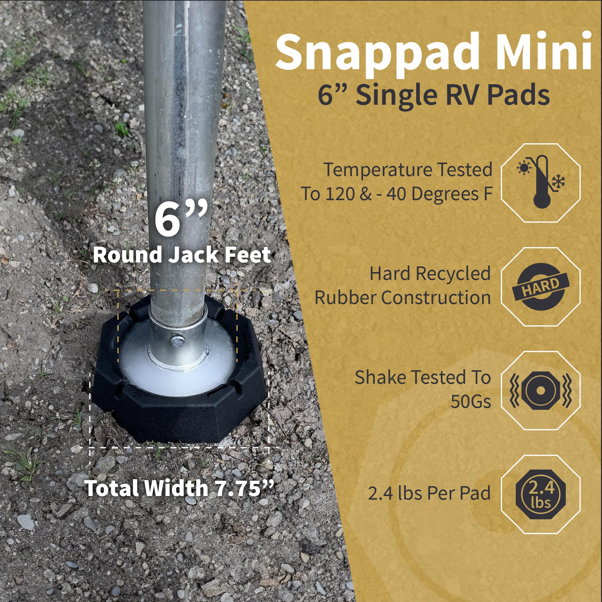 Snapklik.com : SnapPad Mini 6 Single Round Jack Pads Precise Fit For ...