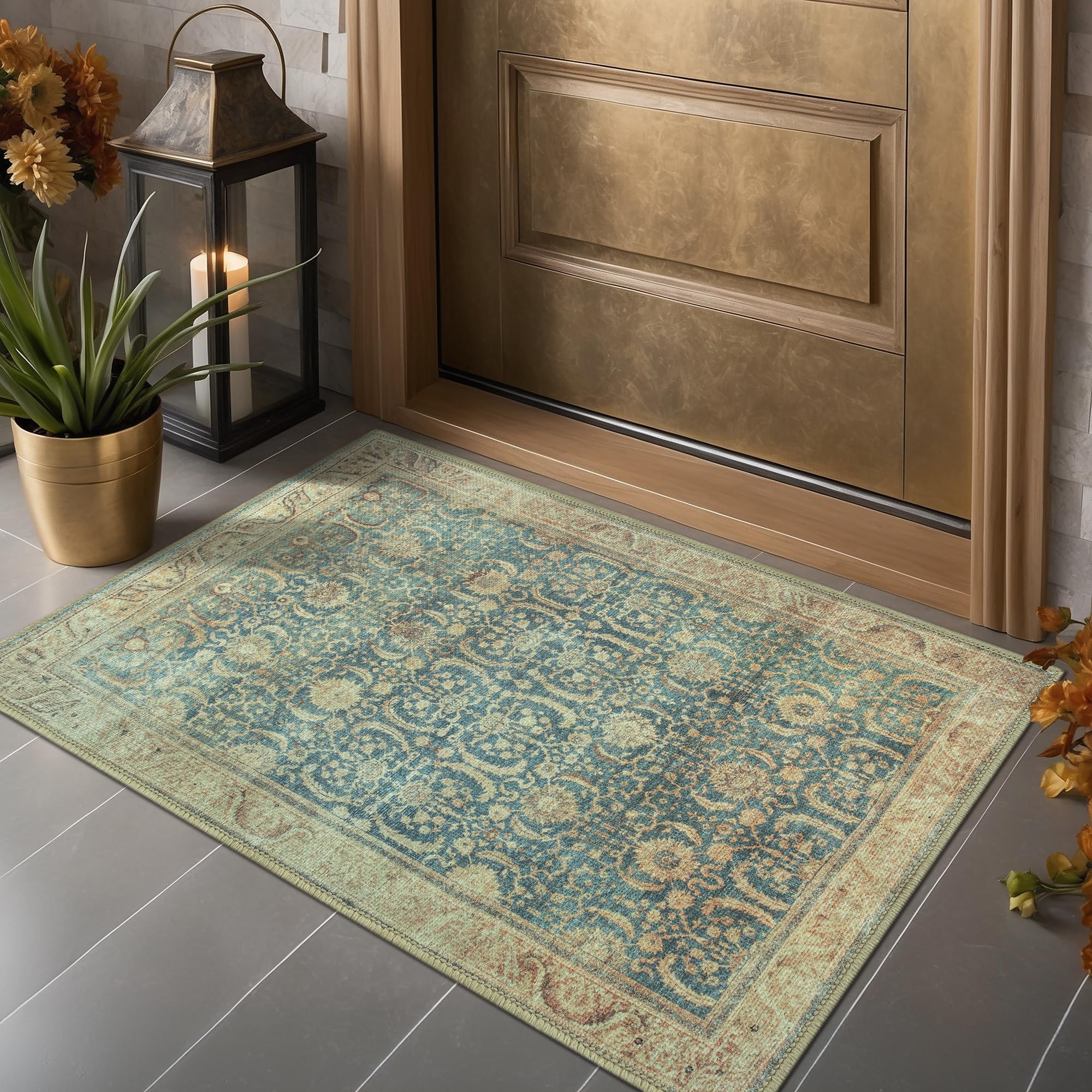 Amazon.com: Adiva Rugs 2x3 Machine Washable Area Rug with Non Slip ...