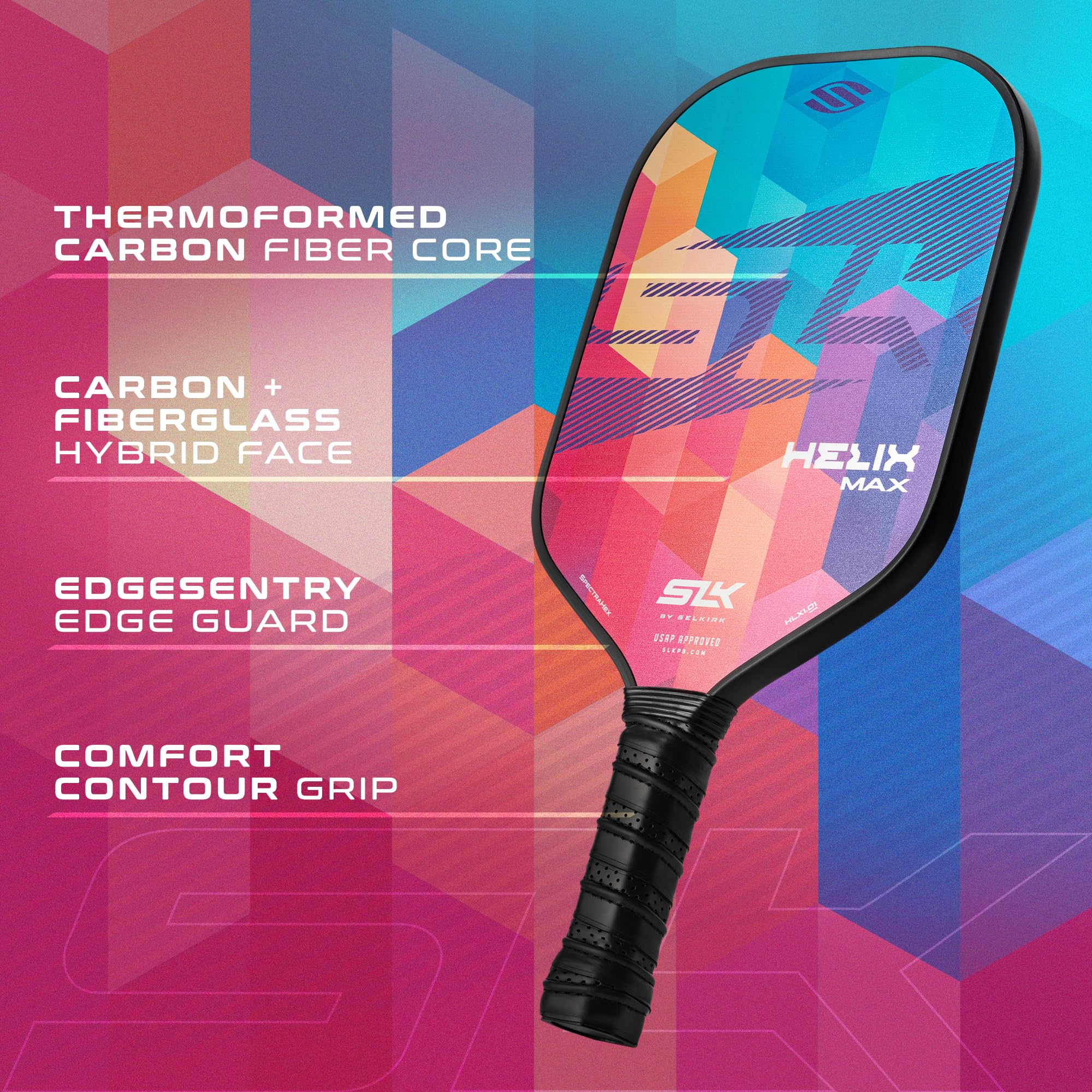 Snapklik.com : SLK Helix Pro Pickleball Paddle Carbon Fiber ...