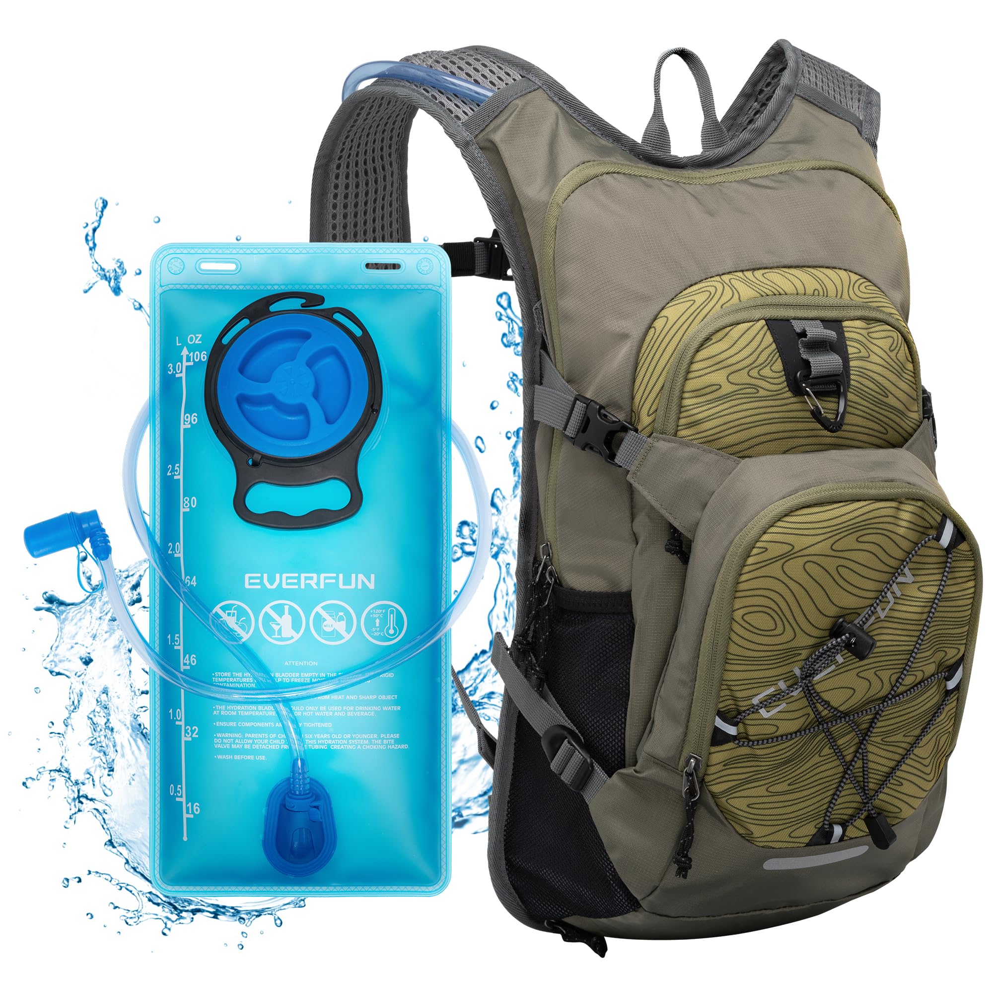 Snapklik.com : EVERFUN Hydration Backpack 18L Hiking Water Backpack