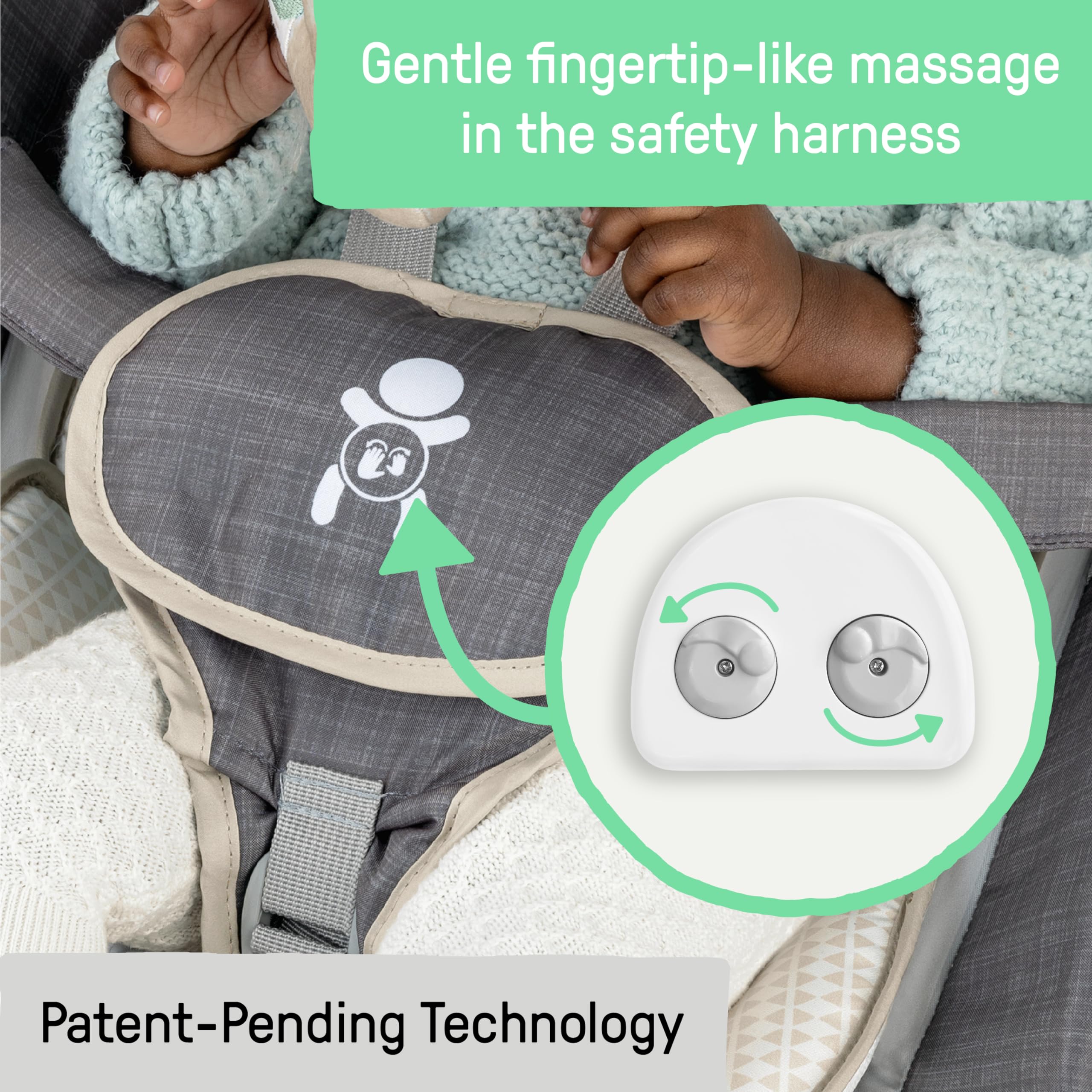 Ingenuity Happy Belly Rock-to-Bounce Seat, Music, Vibration, Detachable ...