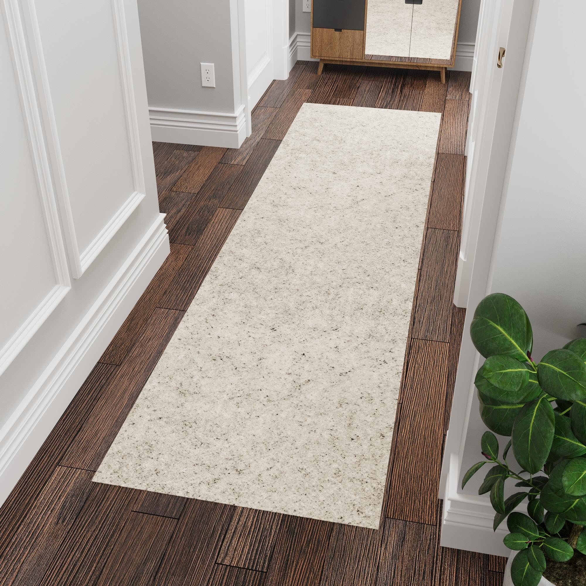 Ottomanson Solid Design Non-Slip Rubberback 2x8 Indoor/Outdoor Runner ...