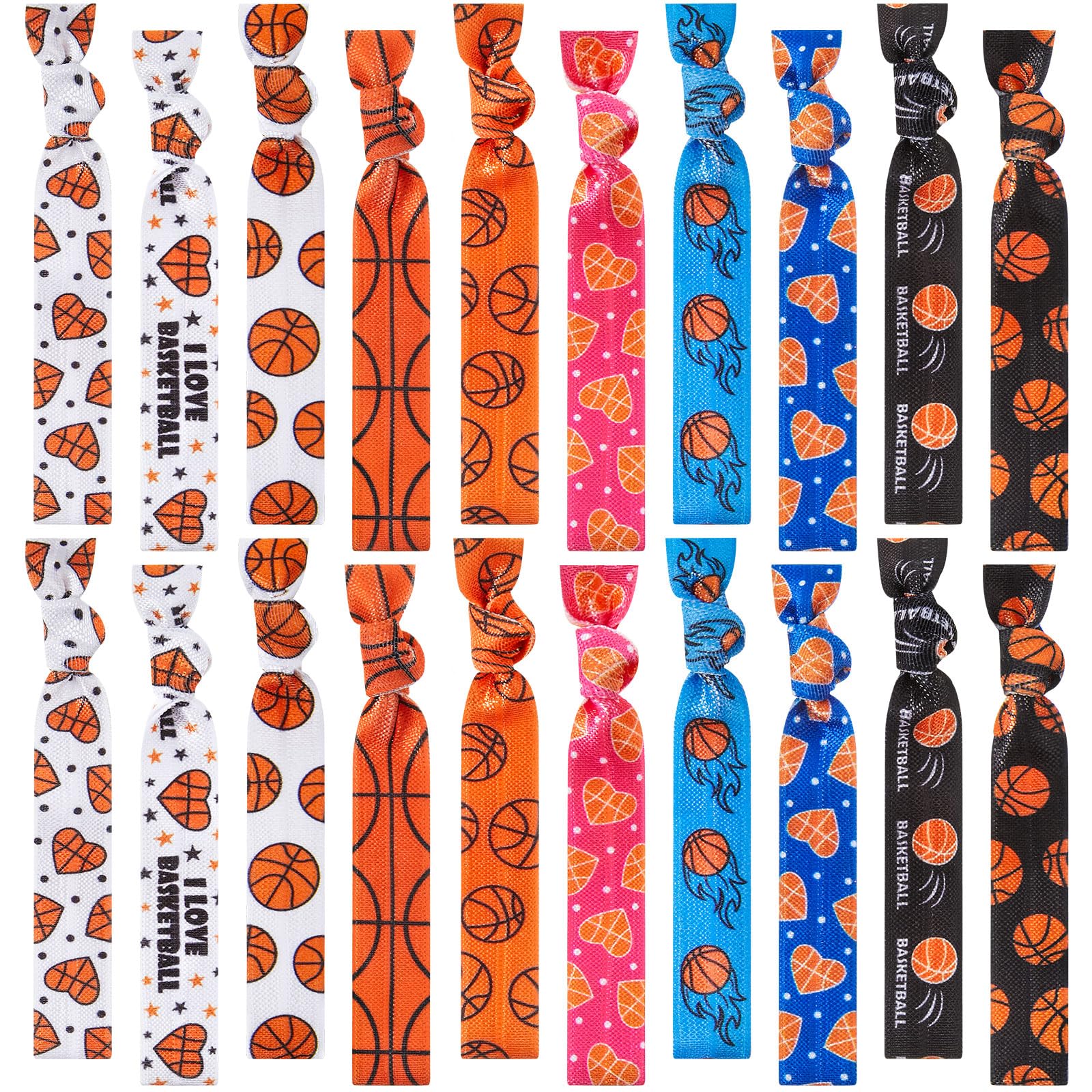 Amazon.com : Hanaive 20 Pcs Basketball Hair Ties Girls Basketball Gifts ...