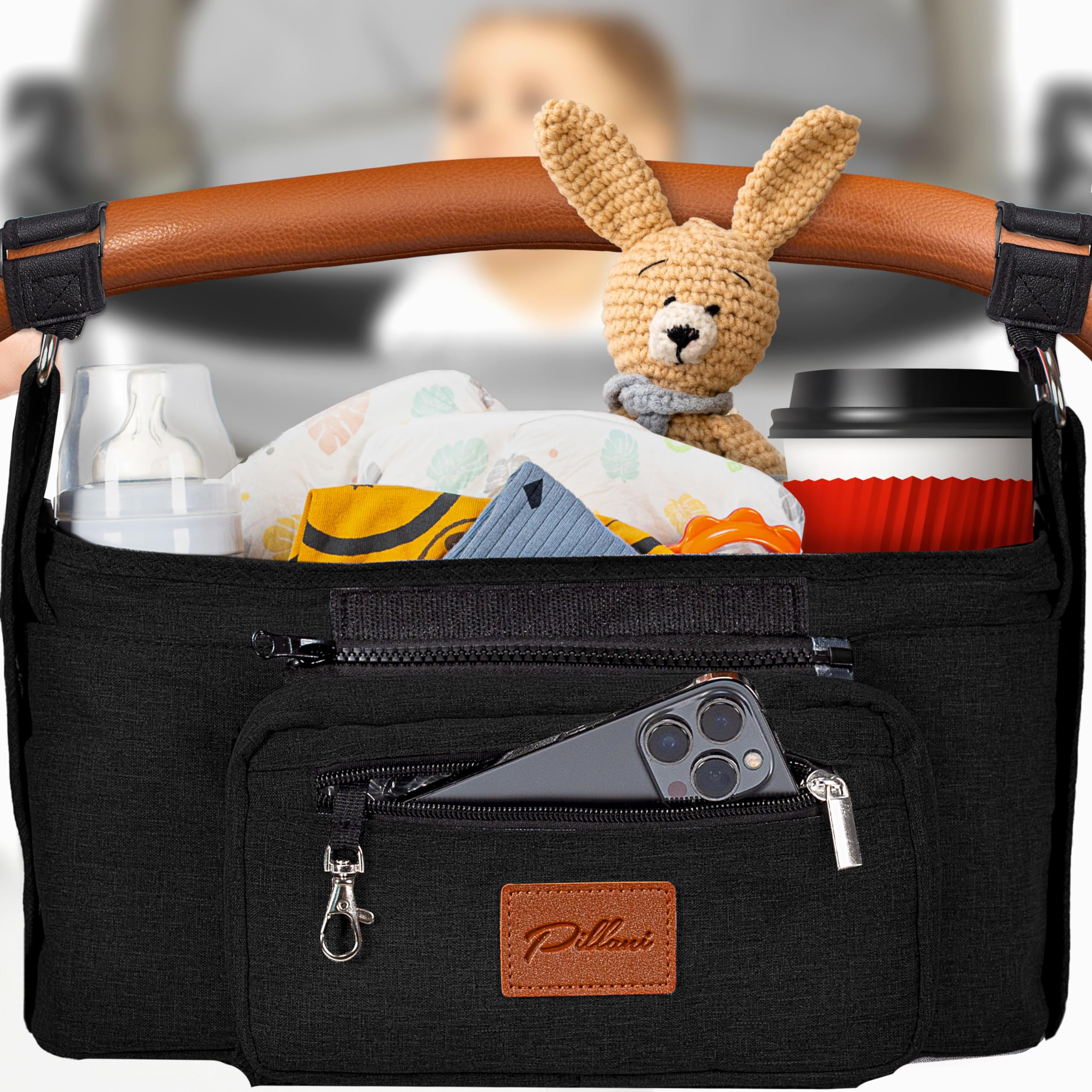 Amazon.com : PILLANI Stroller Organizer, Universal Stroller Caddy with ...