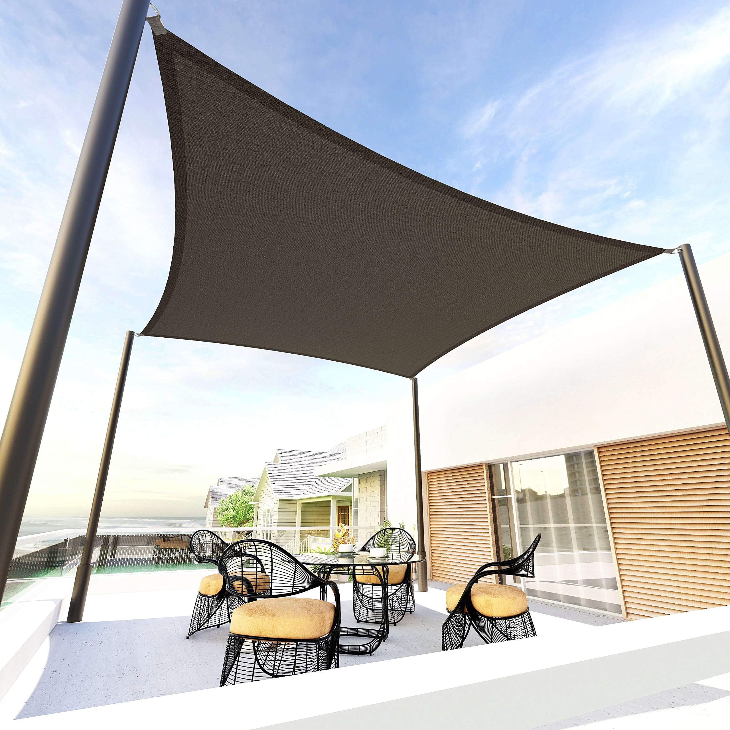 Amazon.com : Jesasy Rectangle 10' X 20' Sun Shade Sail Fabric Patio ...