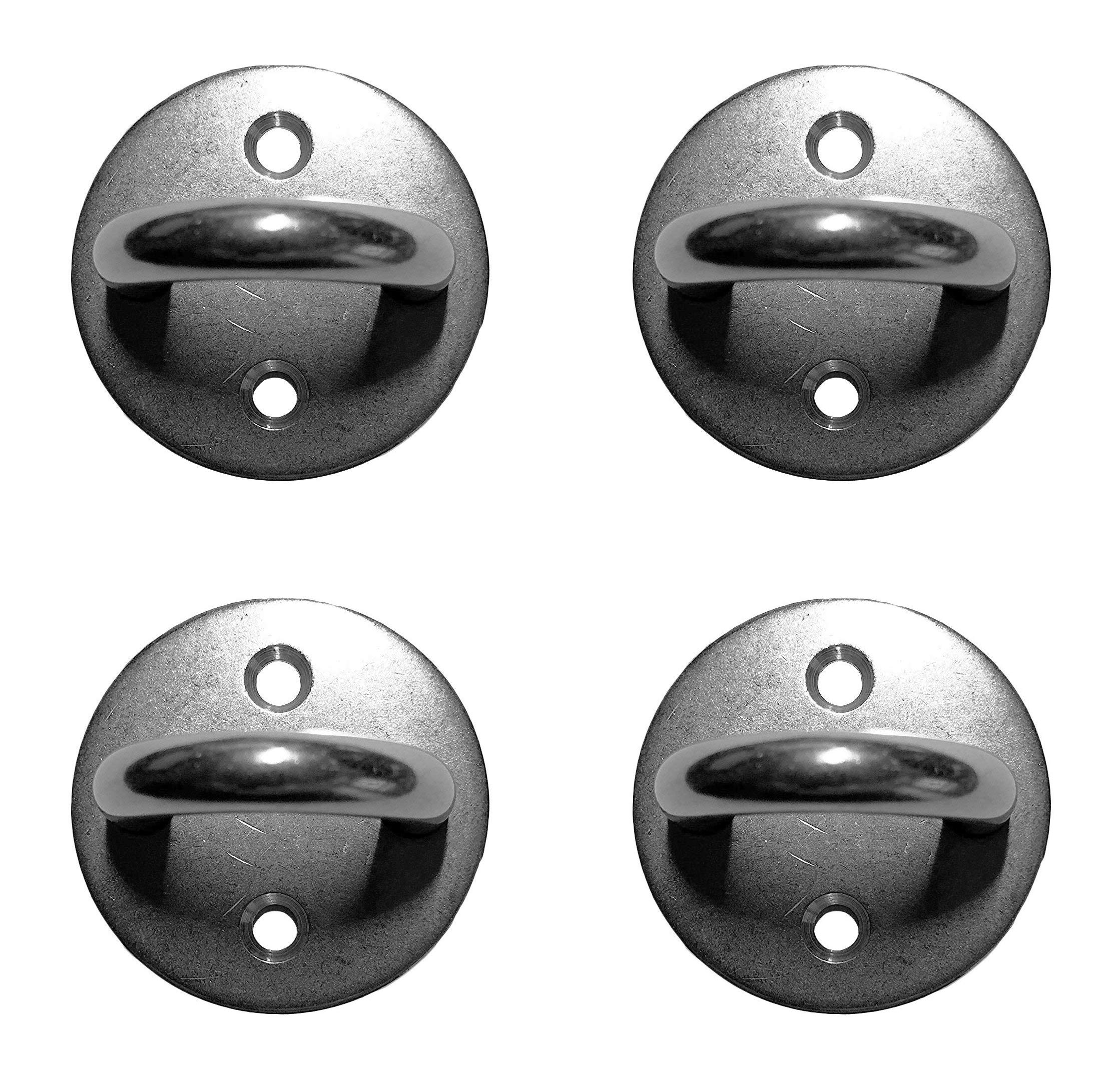 Amazon.com : US Stainless 4 Pieces Stainless Steel 316 Round Pad Eye 5/ ...