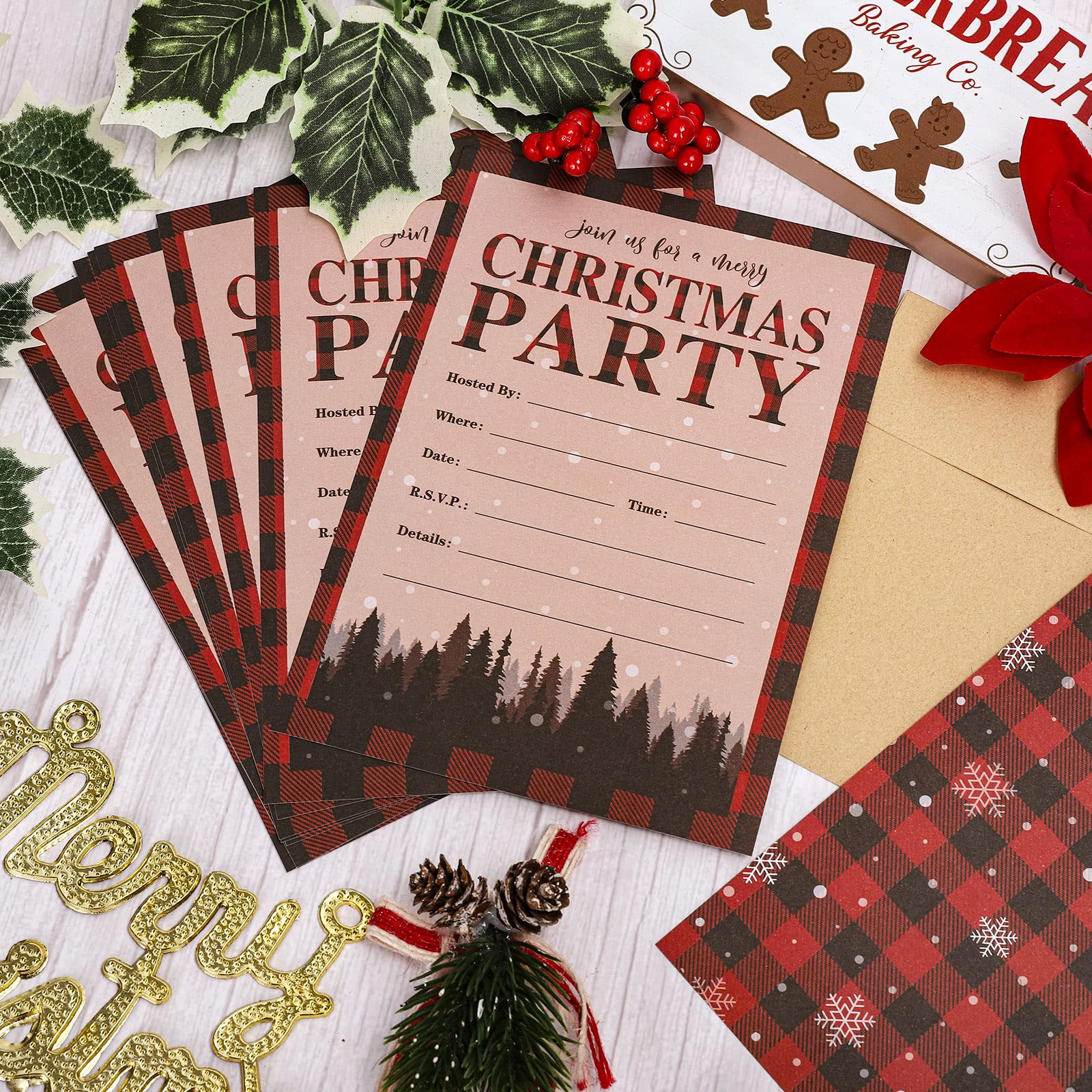 Primitive Christmas Cards Party Invitations Dog Christmas Party
