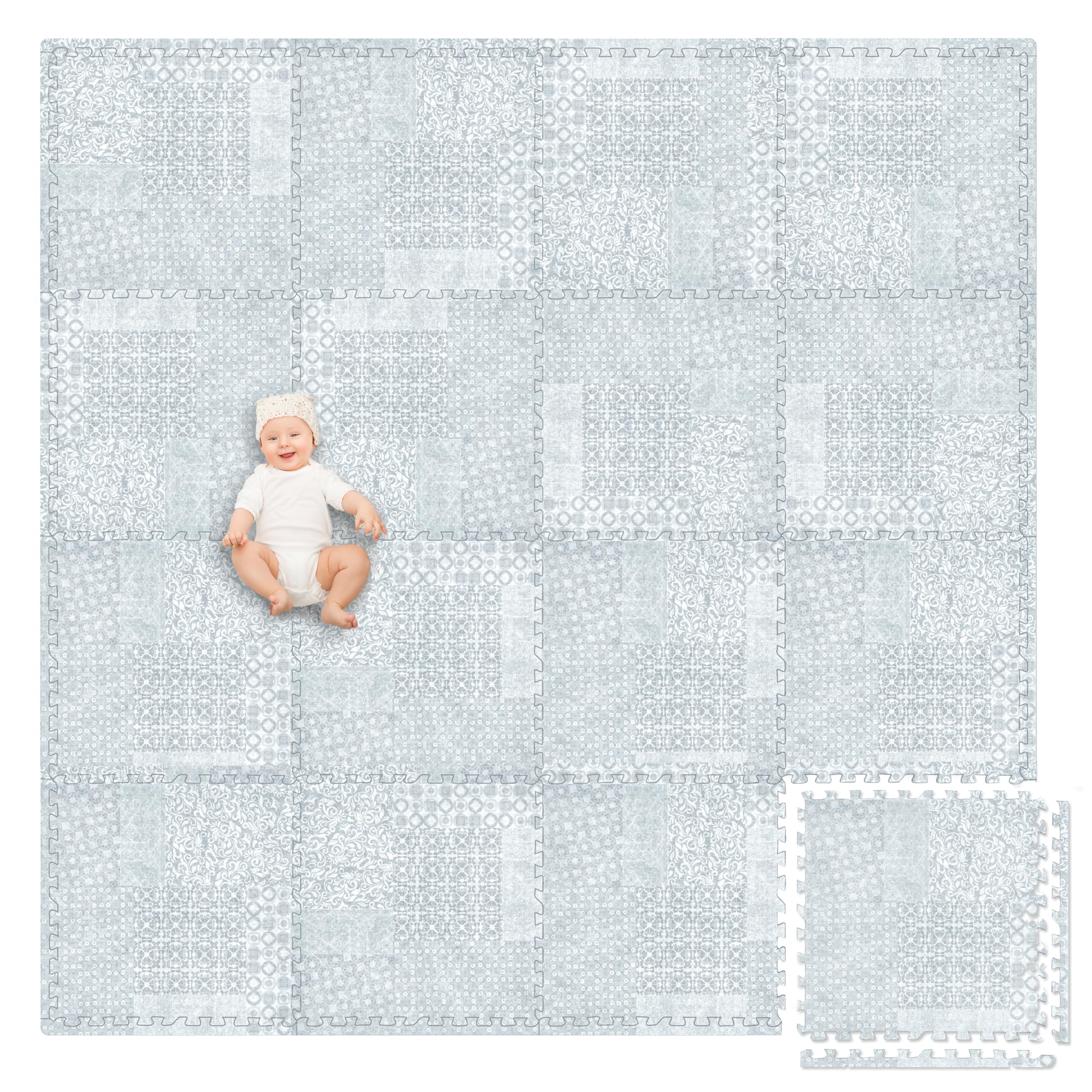 Amazon.com: Play Platoon Non-Toxic Extra-Thick Children's Play Mat, 16 ...