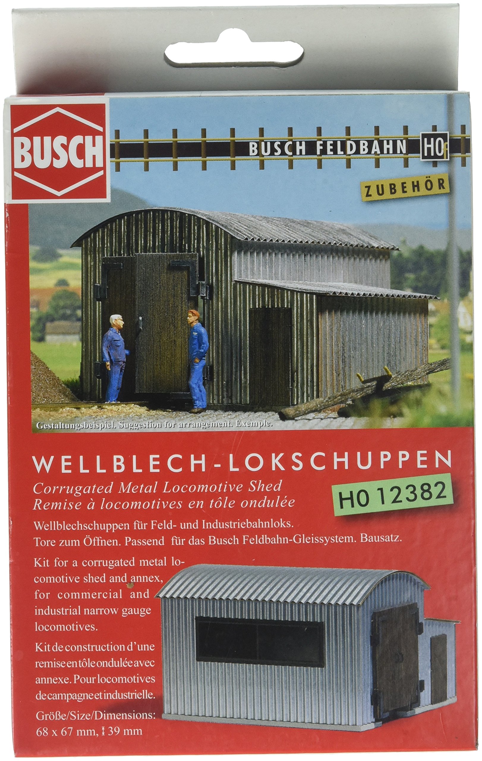 Buy Busch 12382 Corrugated Mtl Loco Shed HO Structure Scale Model ...