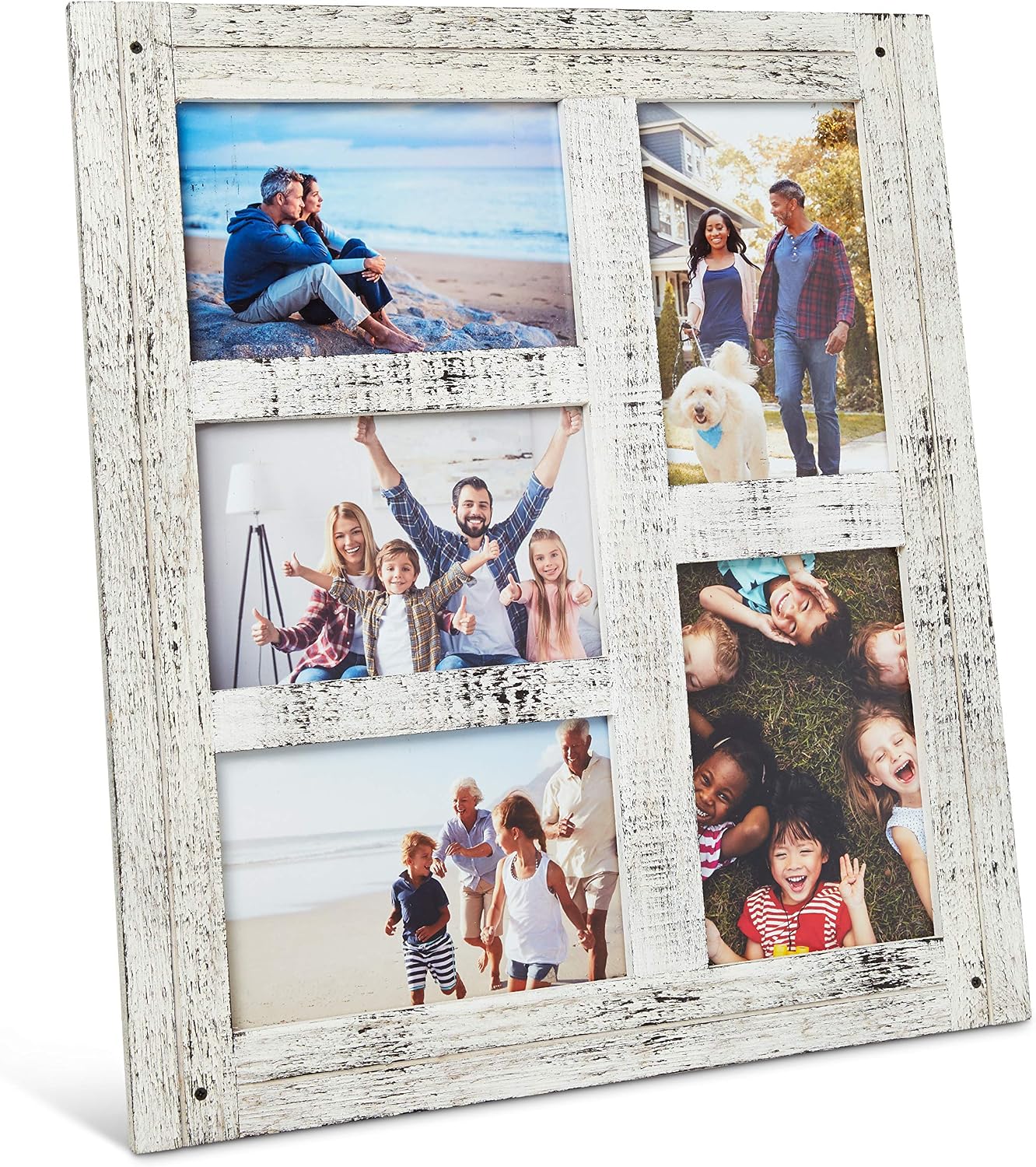 Amazon.com - Rustic Wooden Picture Frame - Photo Collage Frames ...