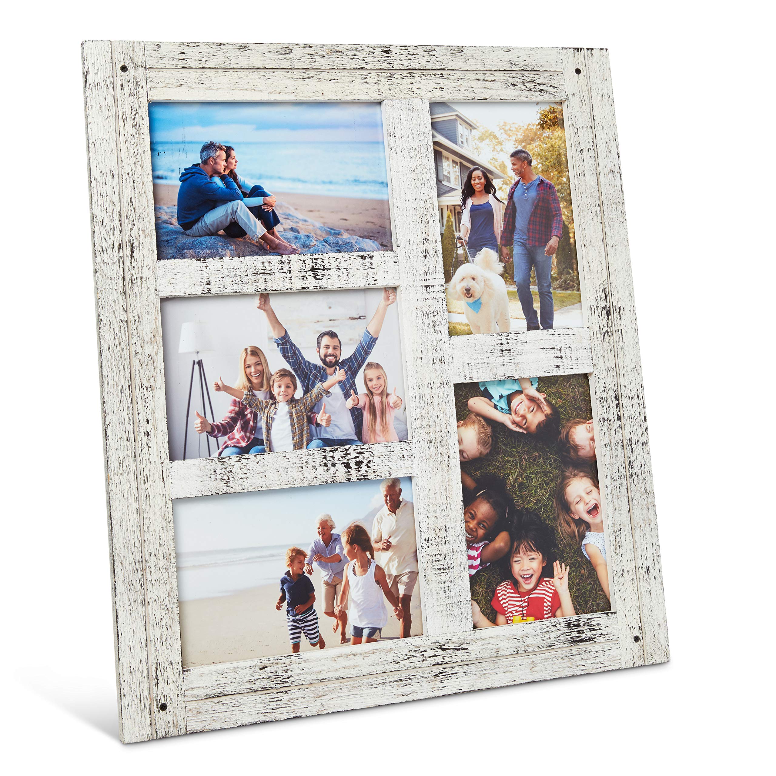 Rustic Wood 10-Photo Collage Frame In Natural at Joanna Swanner blog