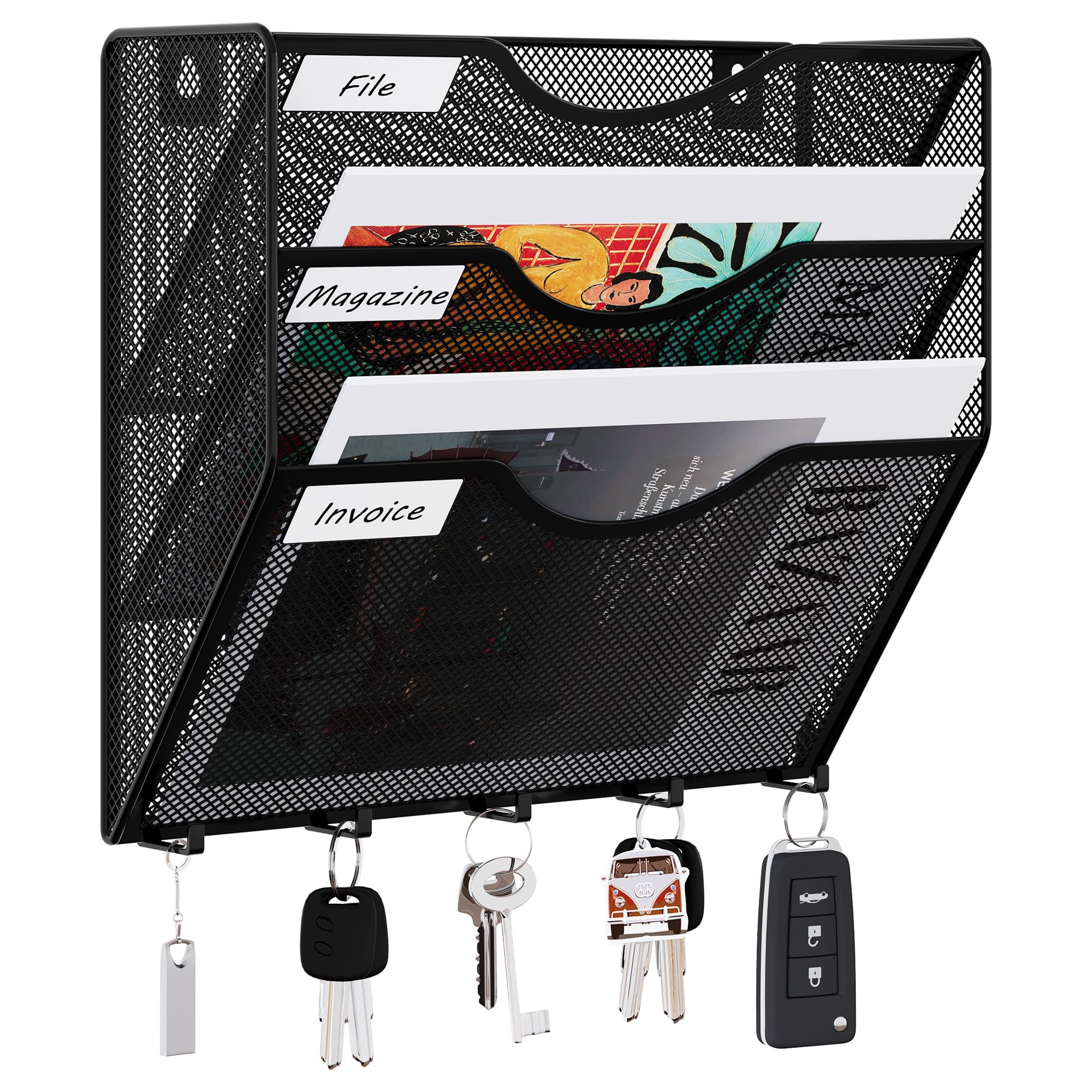 Snapklik.com : EasyPAG 3 Pocket Mesh Wall File Organizer