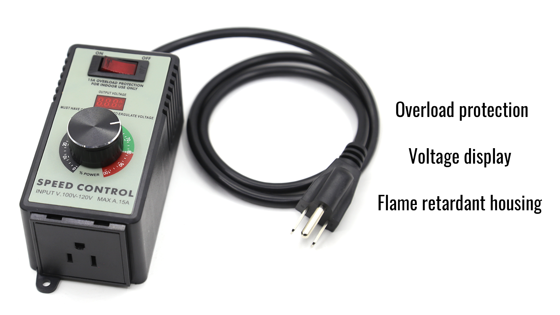 Variable Speed Bench Grinder AC 15A Variable Speed Controller 120V Max ...