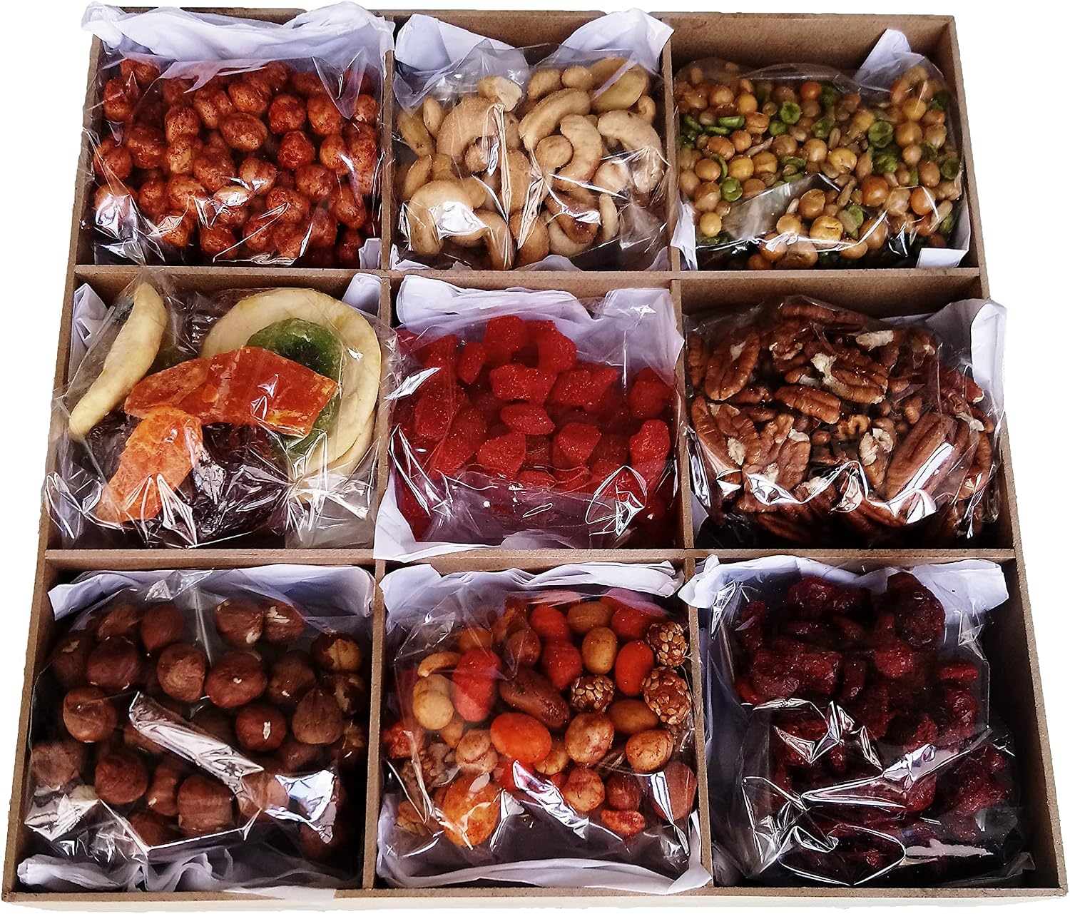 Pensando en mi! Caja de botanas para regalo frutos secos y semillas ...