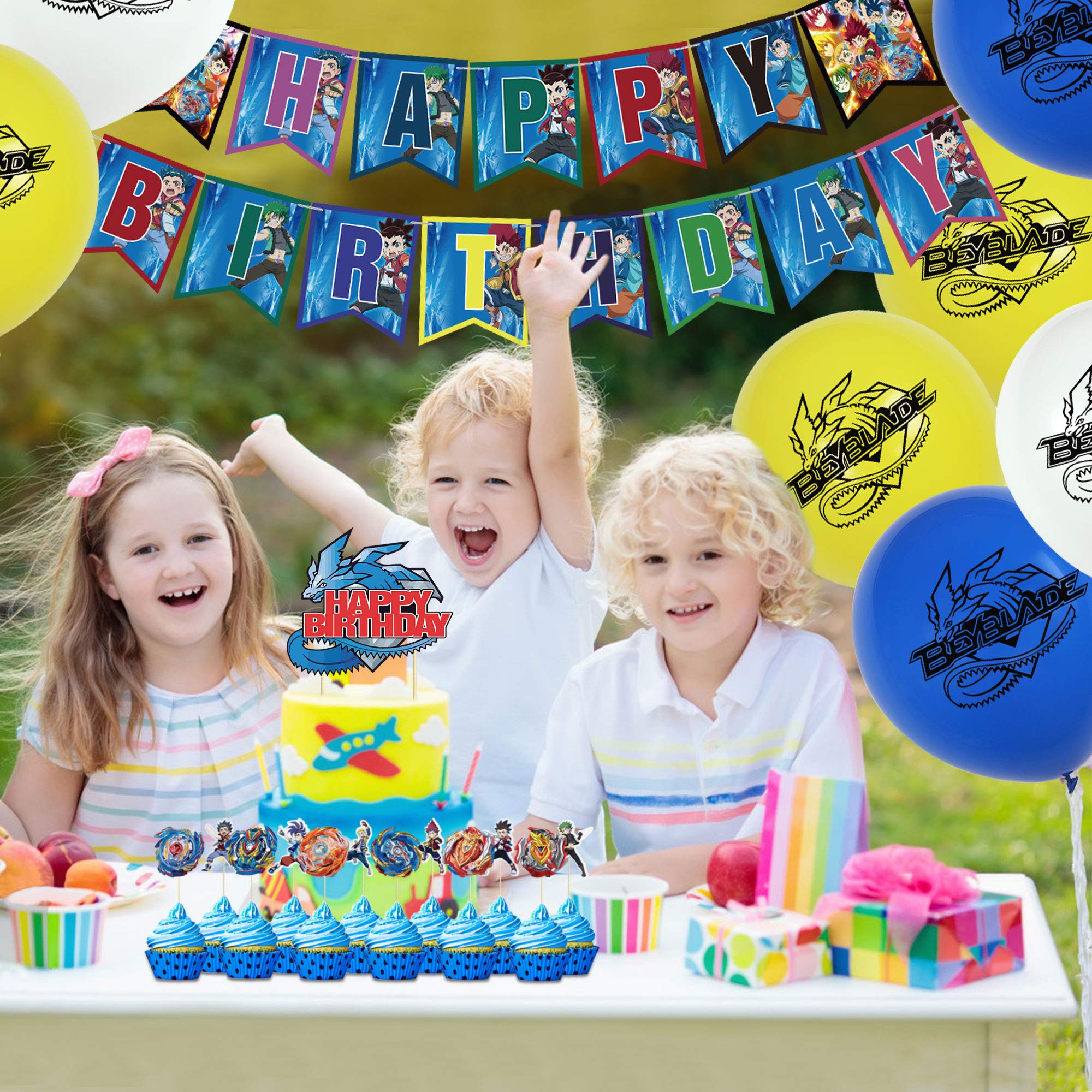 Beyblade Birthday Party Supplies Set Beyblade Theme Party Decorations ...