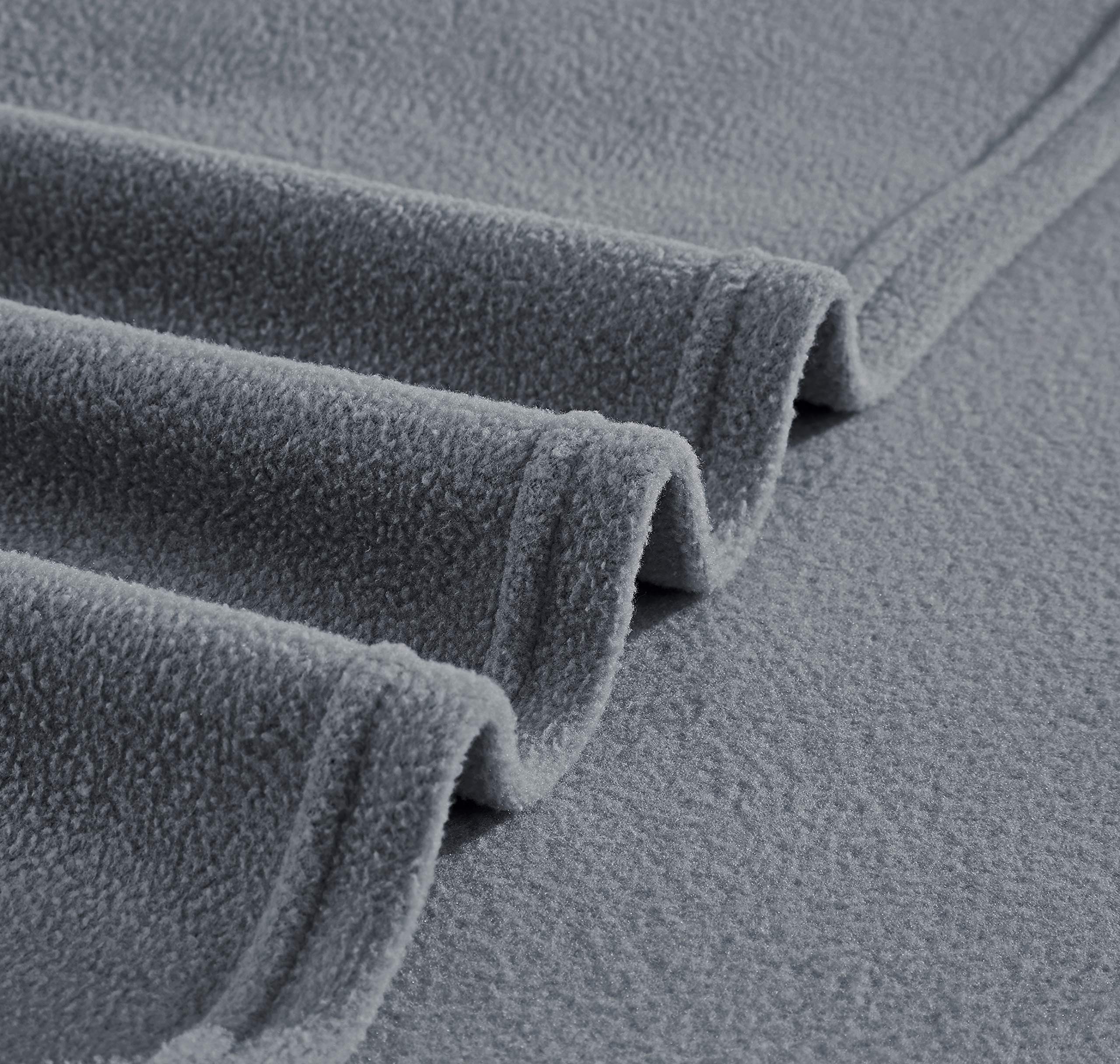 Cozy Fleece Warm and Cozy Microfleece Sheet Set, Steel Grey, California ...