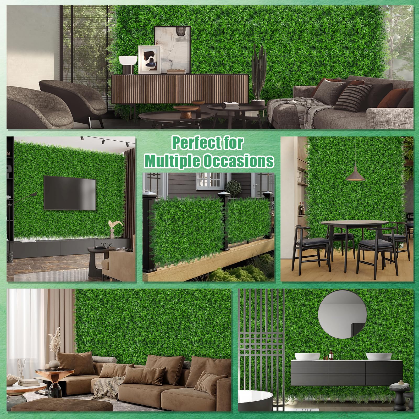 Snapklik.com : Yangrass Grass Wall Panels, 20x20 12pcs Artificial ...