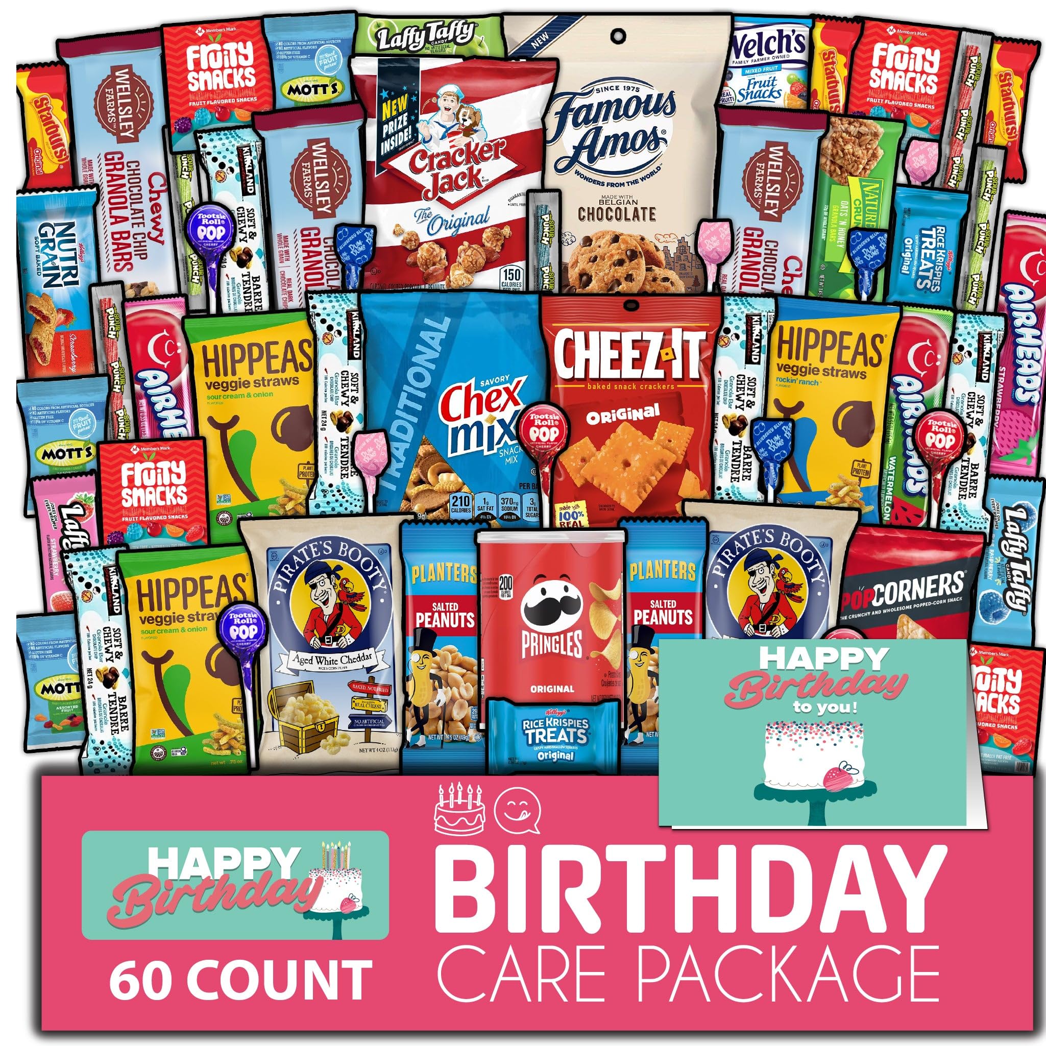 Amazon.com: Gift A Snack - Happy Birthday Snack Box Variety Pack Care ...