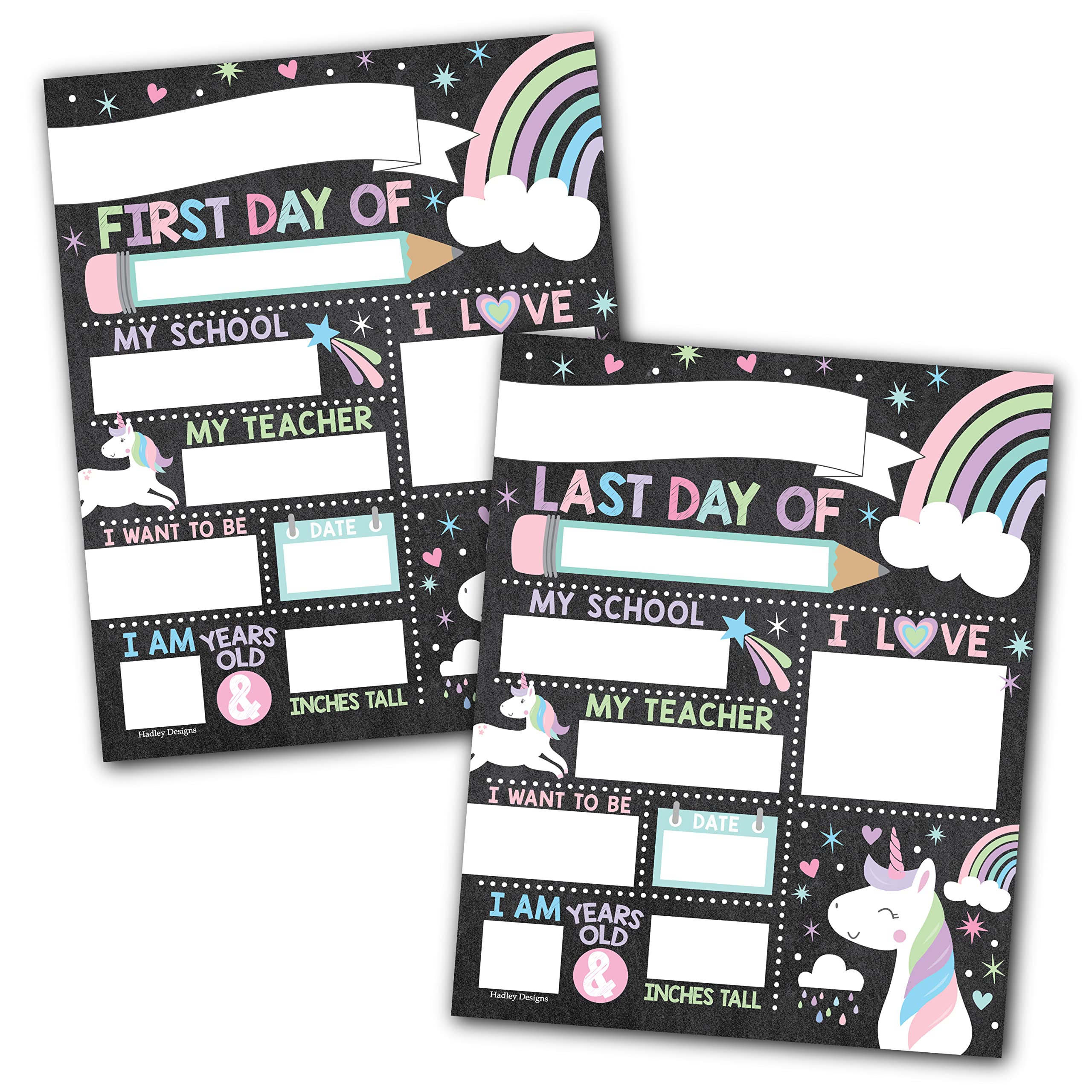 Buy 10 First And Last Day Of School Board For Kids First Day Of School ...