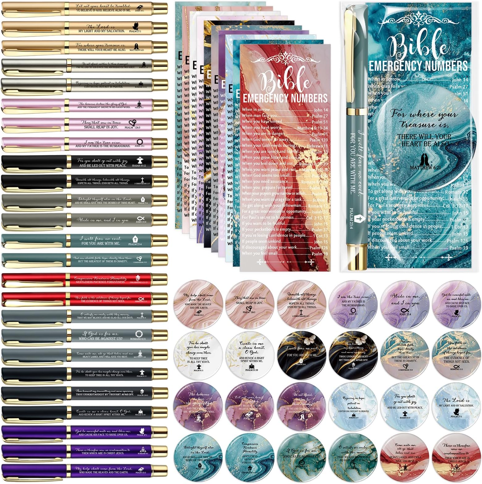 Amazon.com : Sayglossy 25 Sets Women Christian Gifts Bulk Bible Verse ...