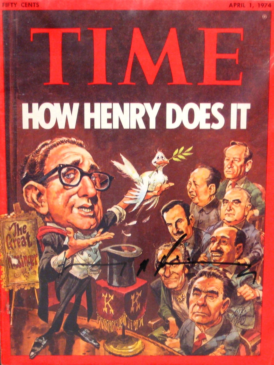 Kissinger, Henry 4/1/74 autographed Time Magazine at Amazon's ...