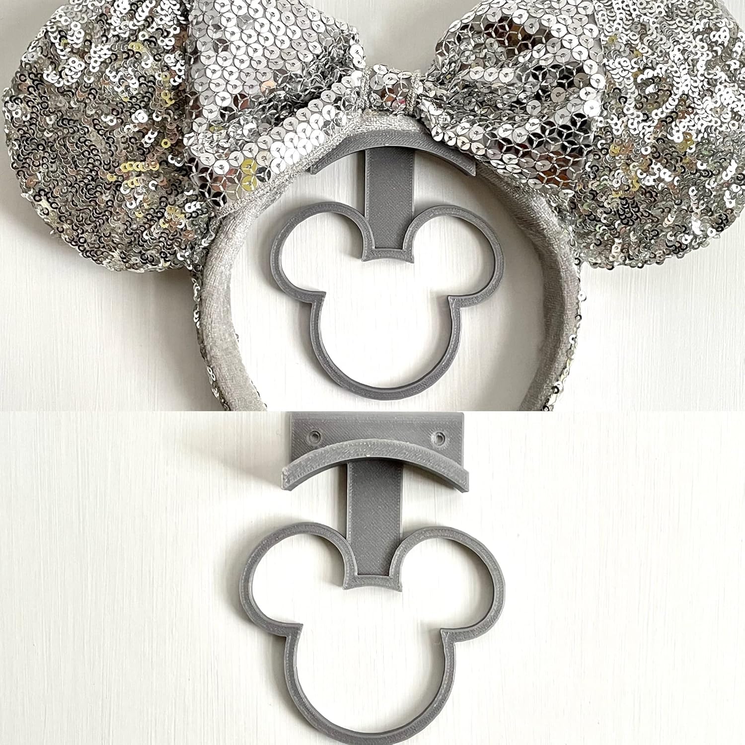 Amazon.com: 3D Printed Open Silhouette Mouse Head Ears Wall Hook Holder ...