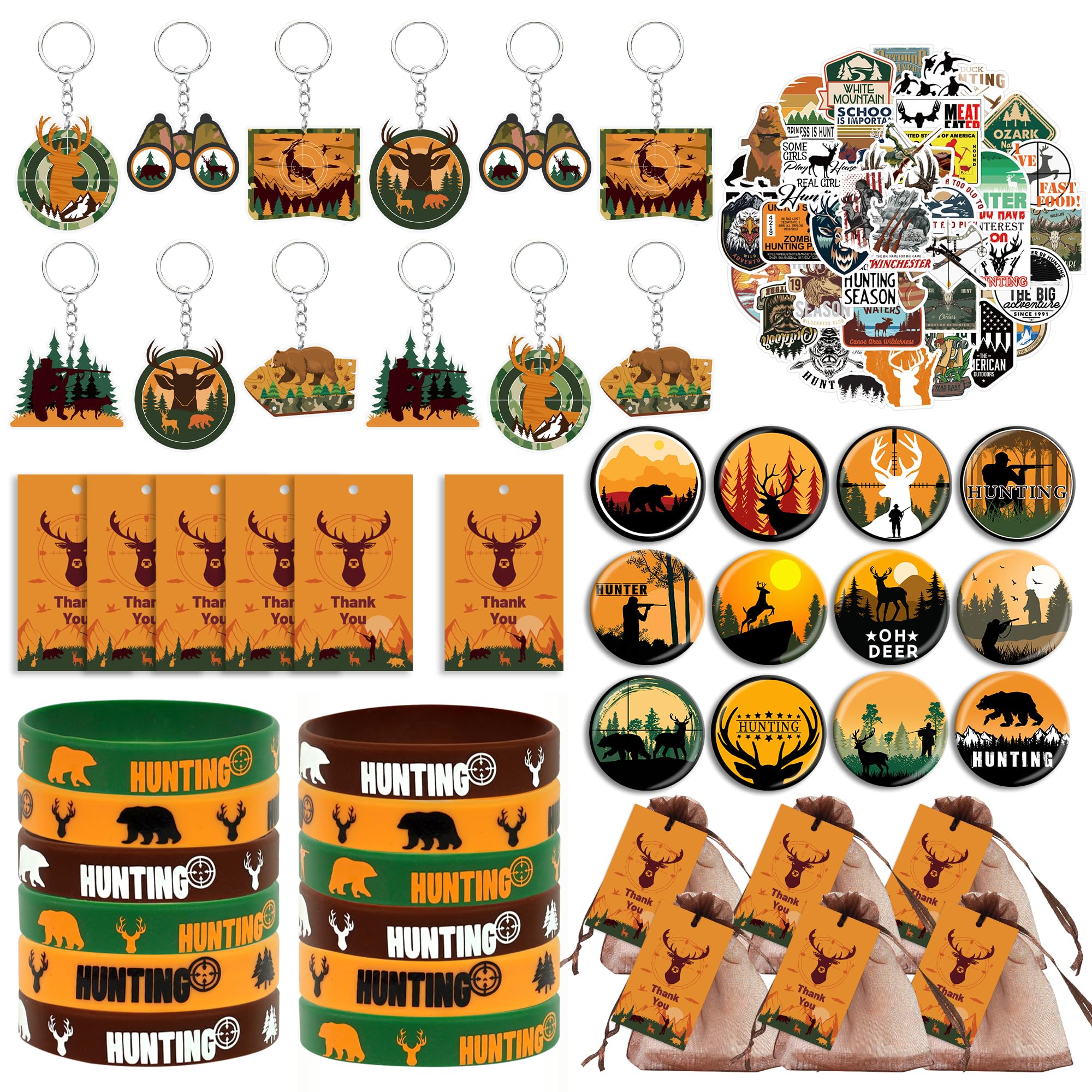 Amazon.com: Tazimi 110 PCS Hunting Party Favors Hunting Birthday Party ...