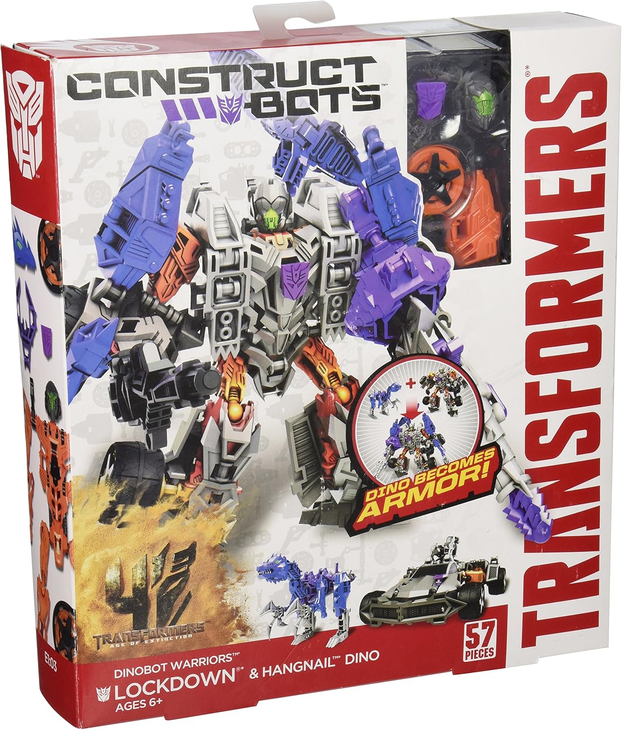 Amazon.com: Transformers Age of Extinction Construct-Bots Dinobot ...