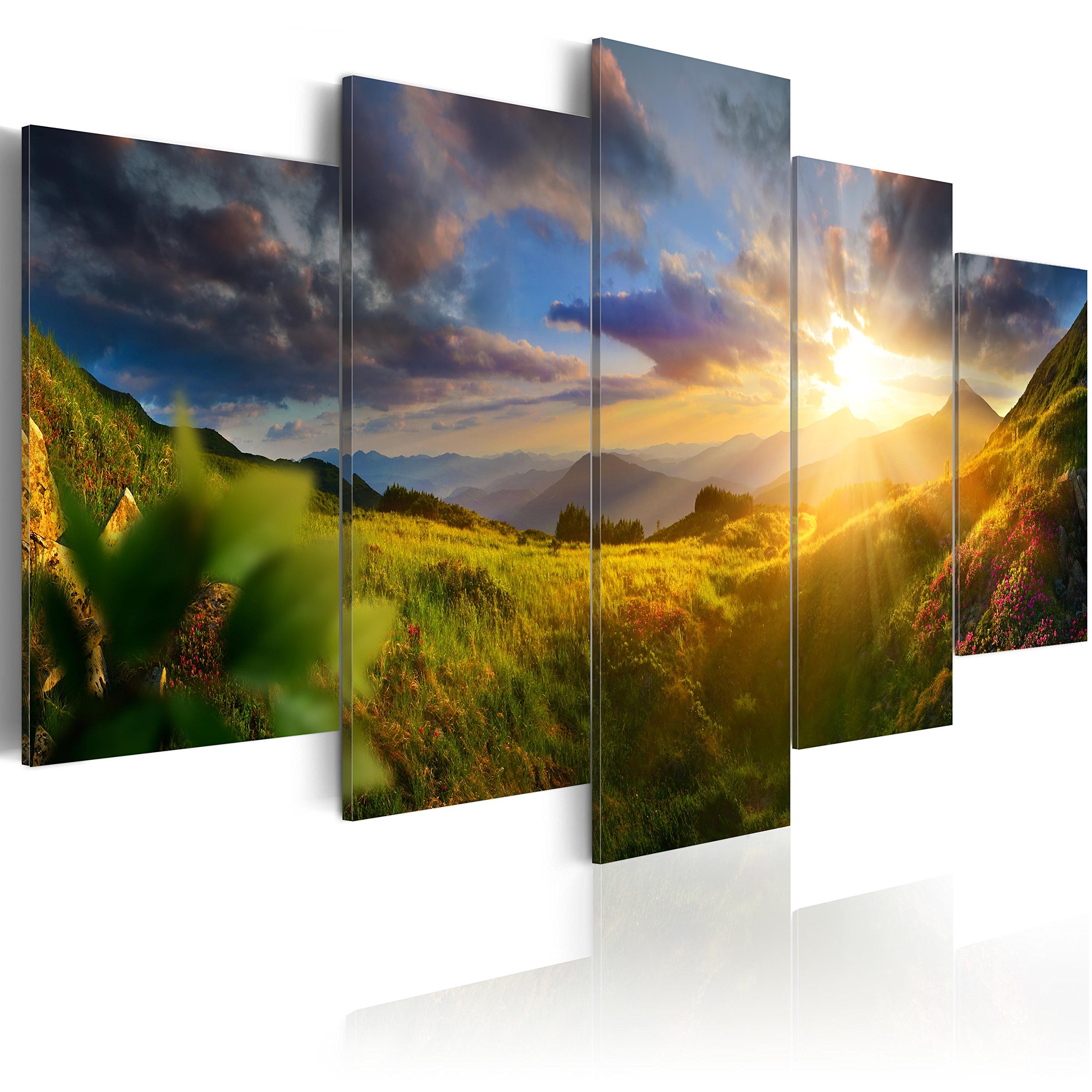 Amazon.com: artgeist Canvas Wall Art Print Nature Mountains 40x20 in ...