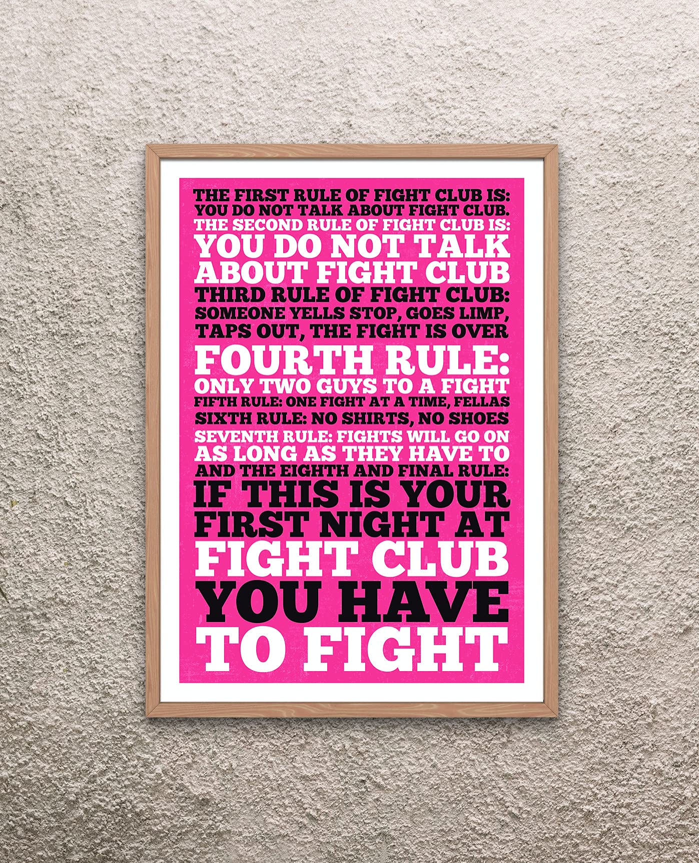 Fight Club Rules Poster Rereading “Fight Club” With My Son For