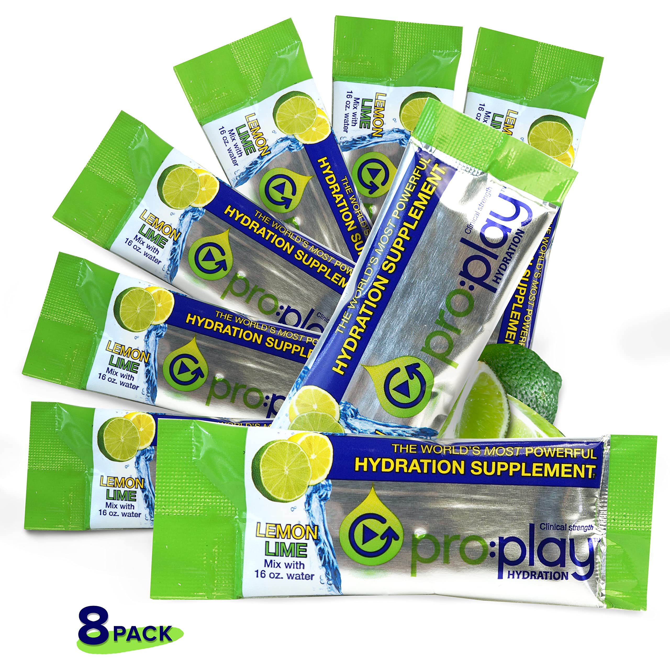 Pro Play 8 Stick Packs Lemon Lime Electrolyte Hydration Drink ...