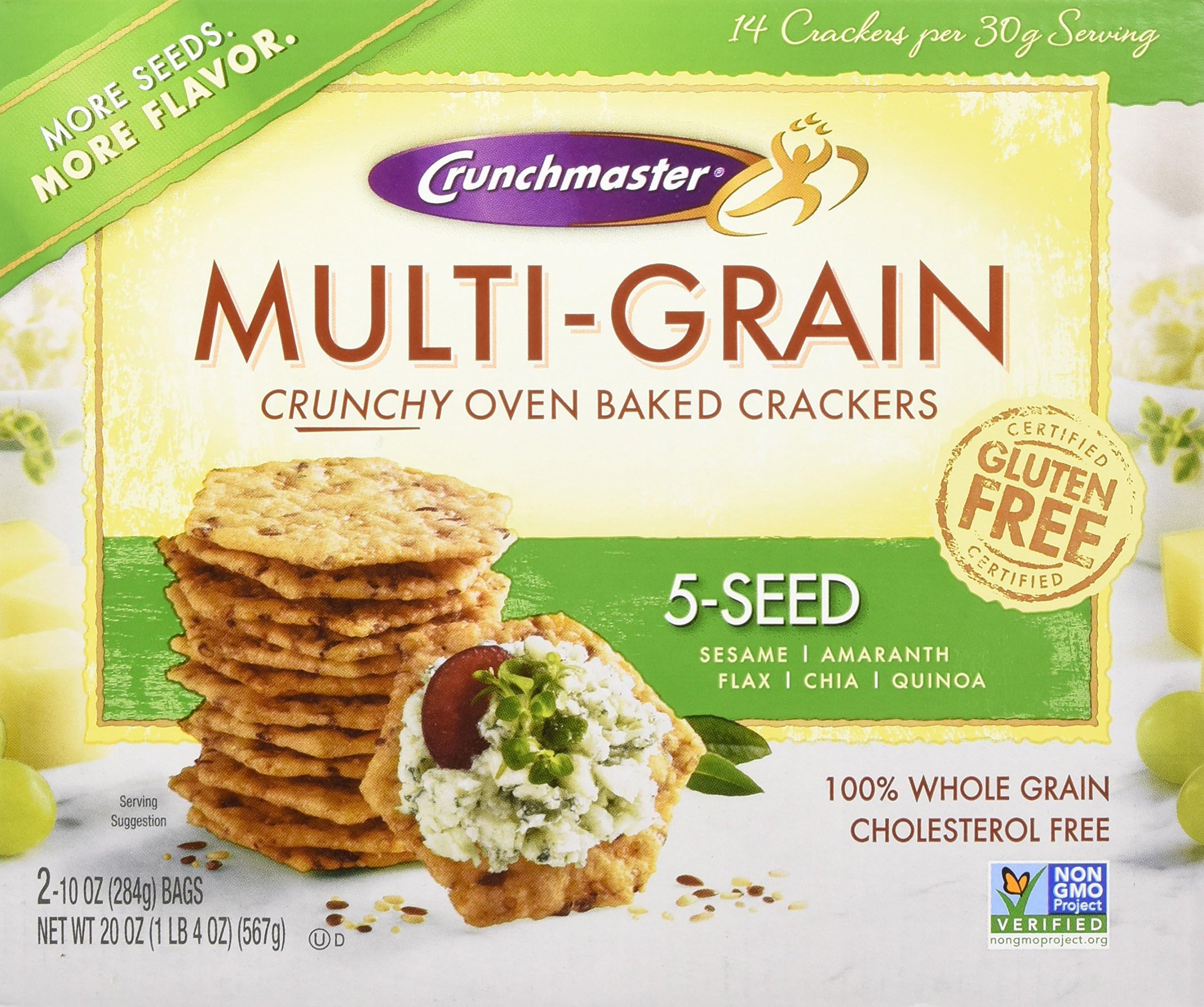 Amazon.com: TH Foods Crunchmaster 5 Seed Multi-Grain Cracker , 20 Ounce ...