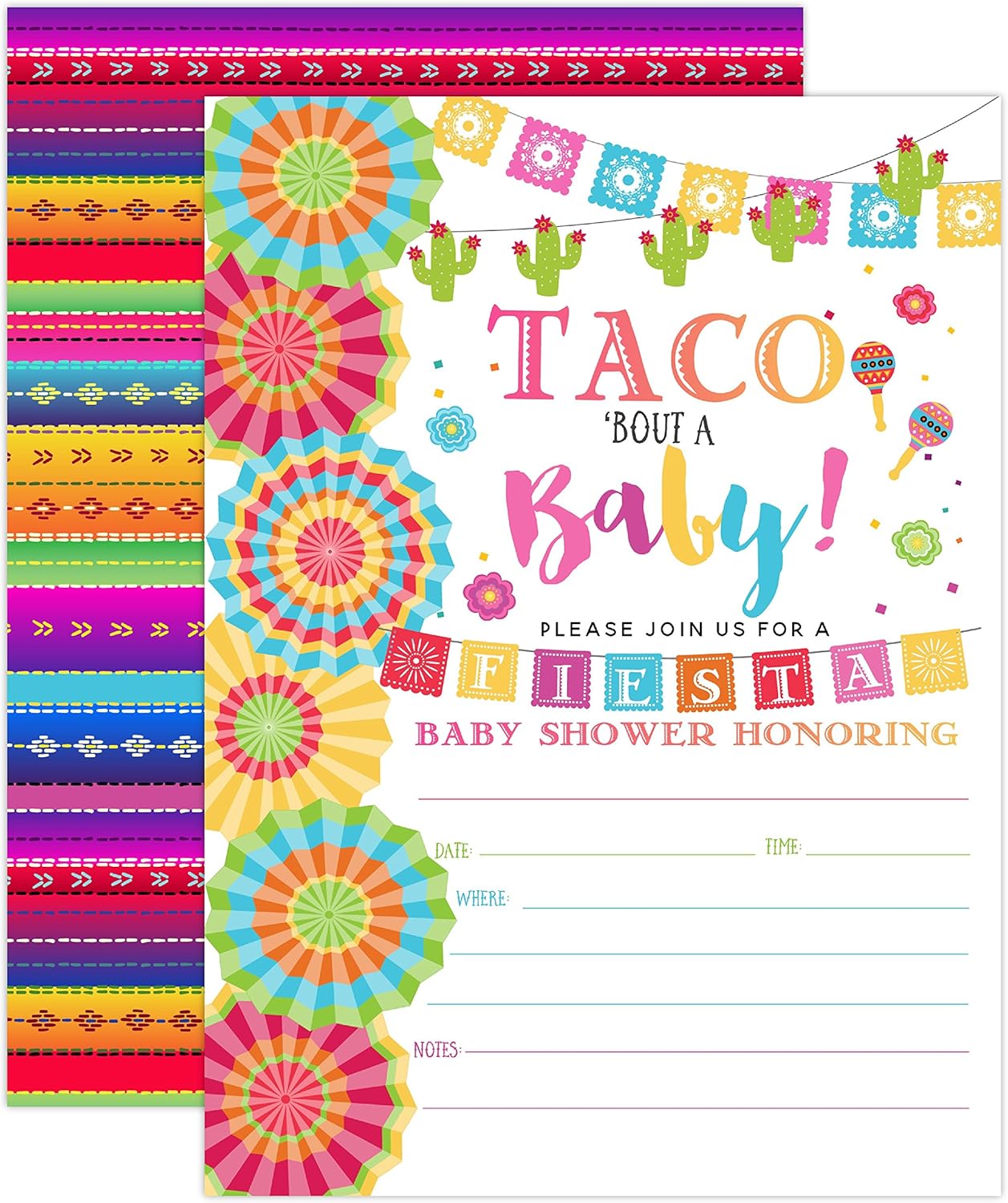 Amazon.com: Your Main Event Prints Fiesta Baby Shower Invitation - Taco ...