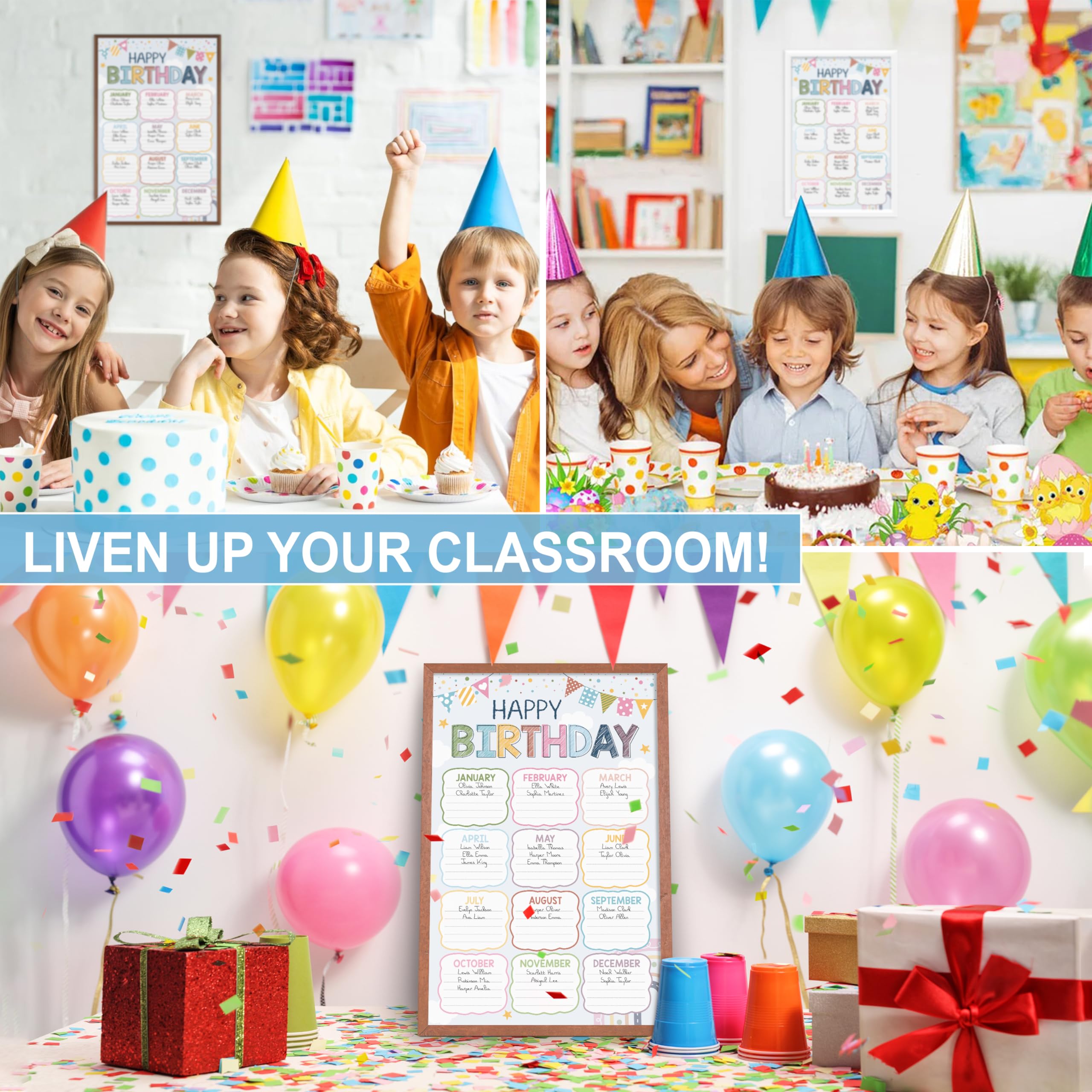 Snapklik.com : Boho Classroom Birthday Chart, Birthday Calendar Chart ...
