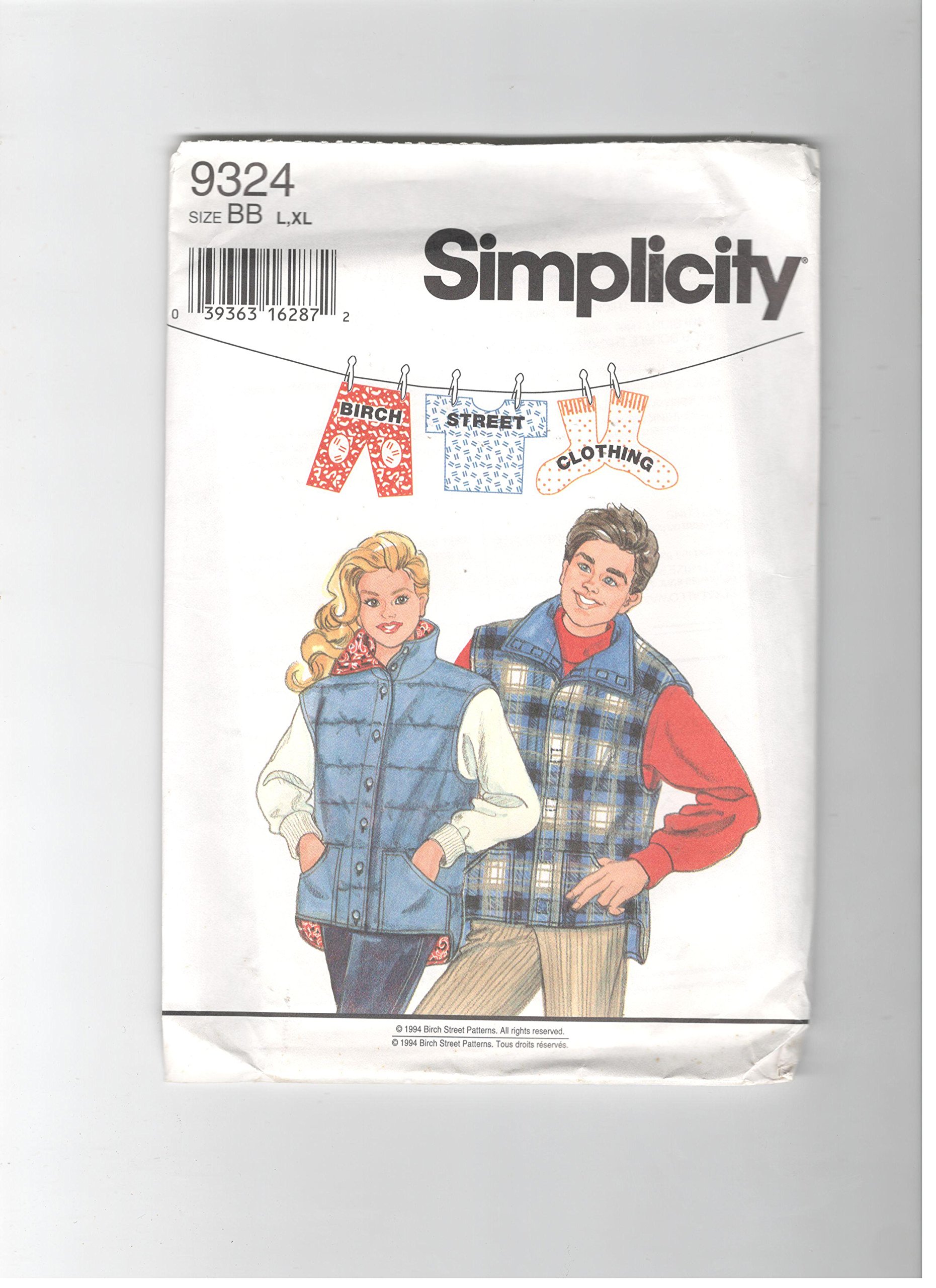 Amazon.com: Simplicity 9324 (Size L-XL / 42-48) : Everything Else