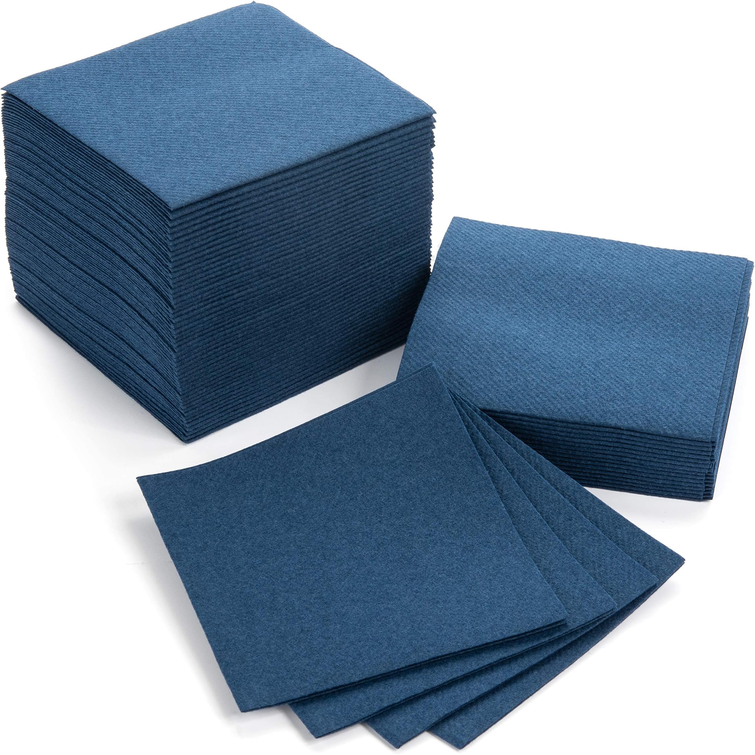 Amazon.com | Cocktail Napkins 3-ply 80PCS Blue Beverage Napkin ...