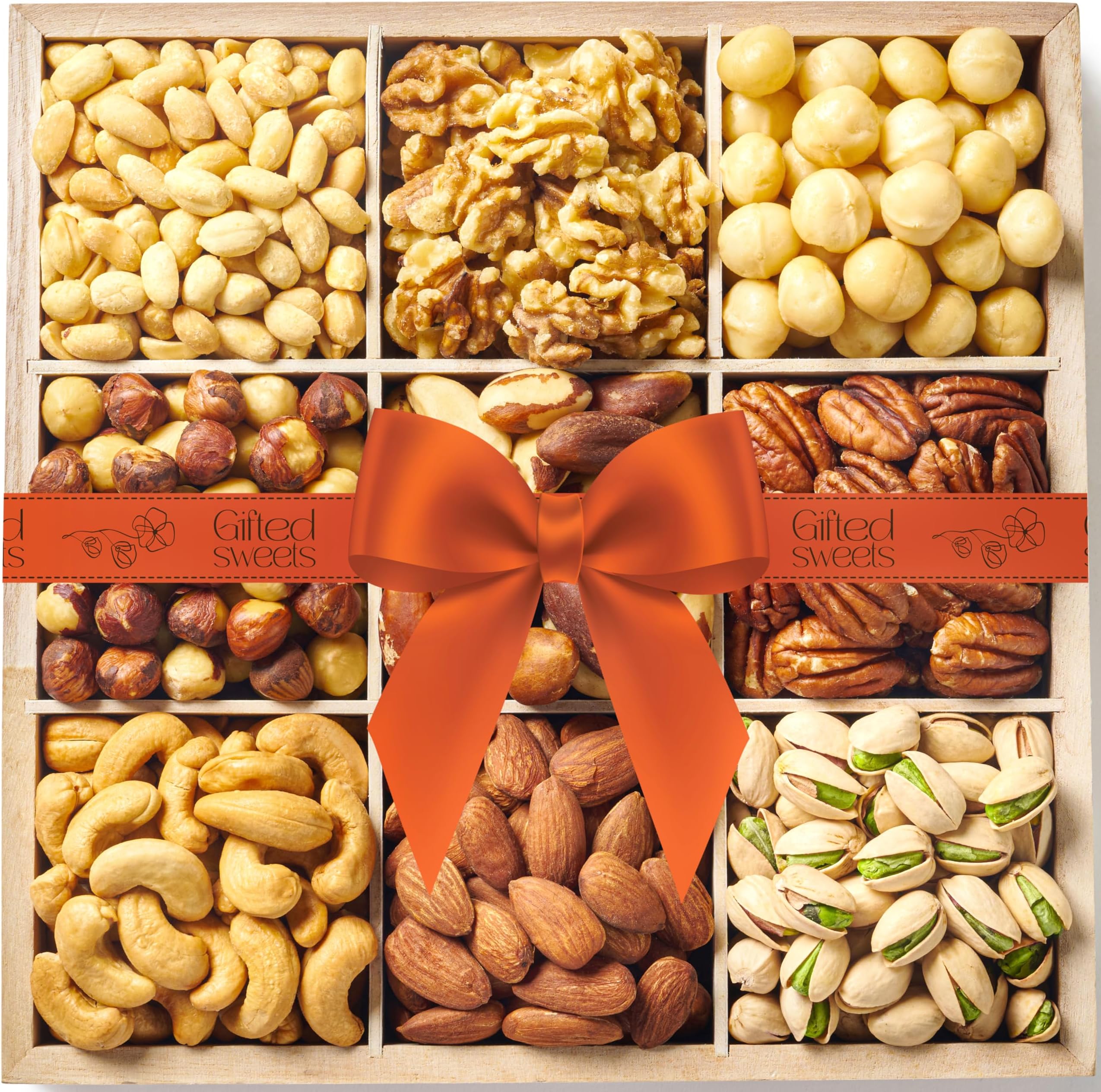Amazon.com: Nuts Gift Basket - 9 Varieties - Roasted Natural Gourmet ...