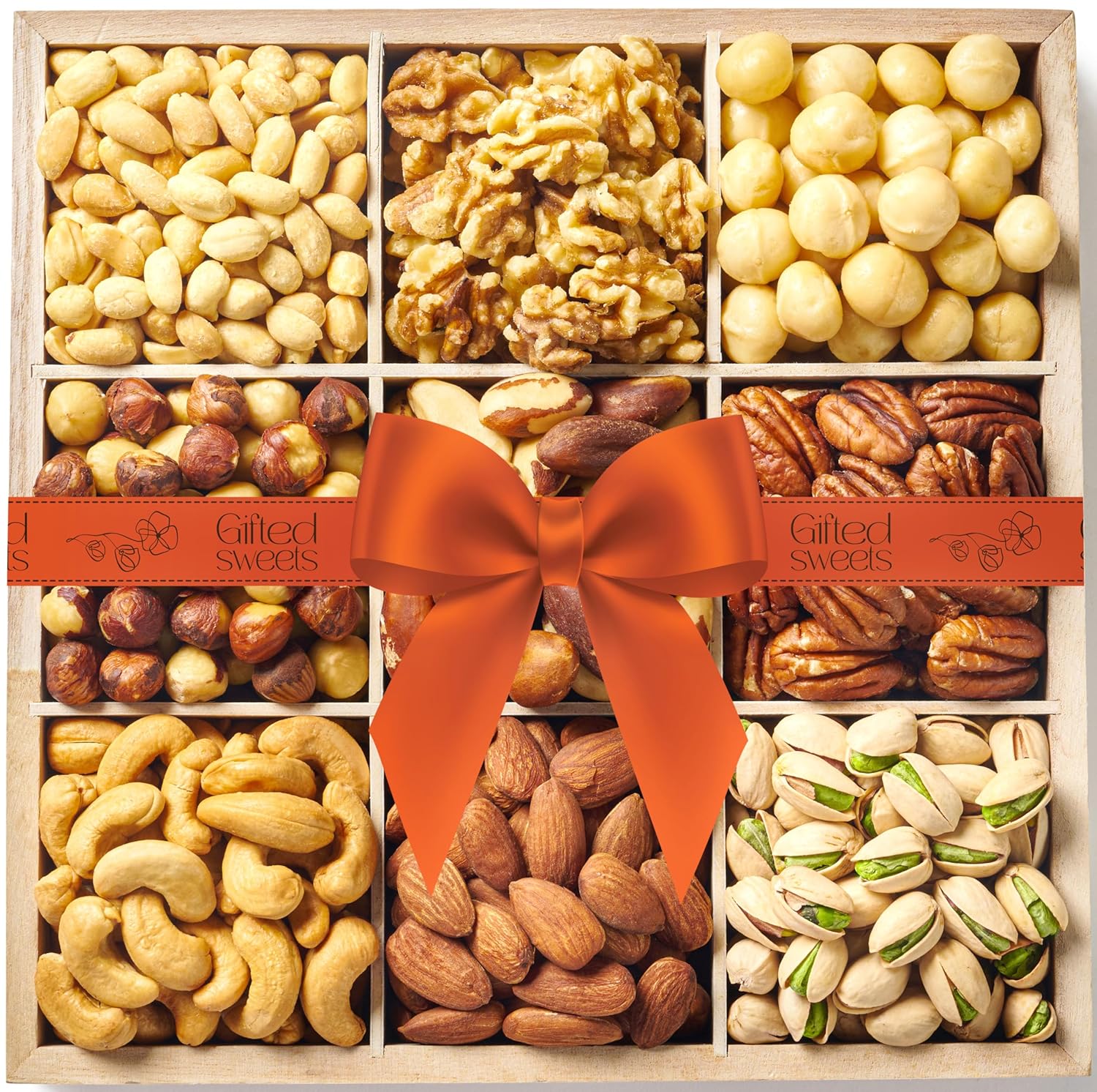 Amazon.com: Nuts Gift Basket - 9 Varieties - Roasted Natural Gourmet ...