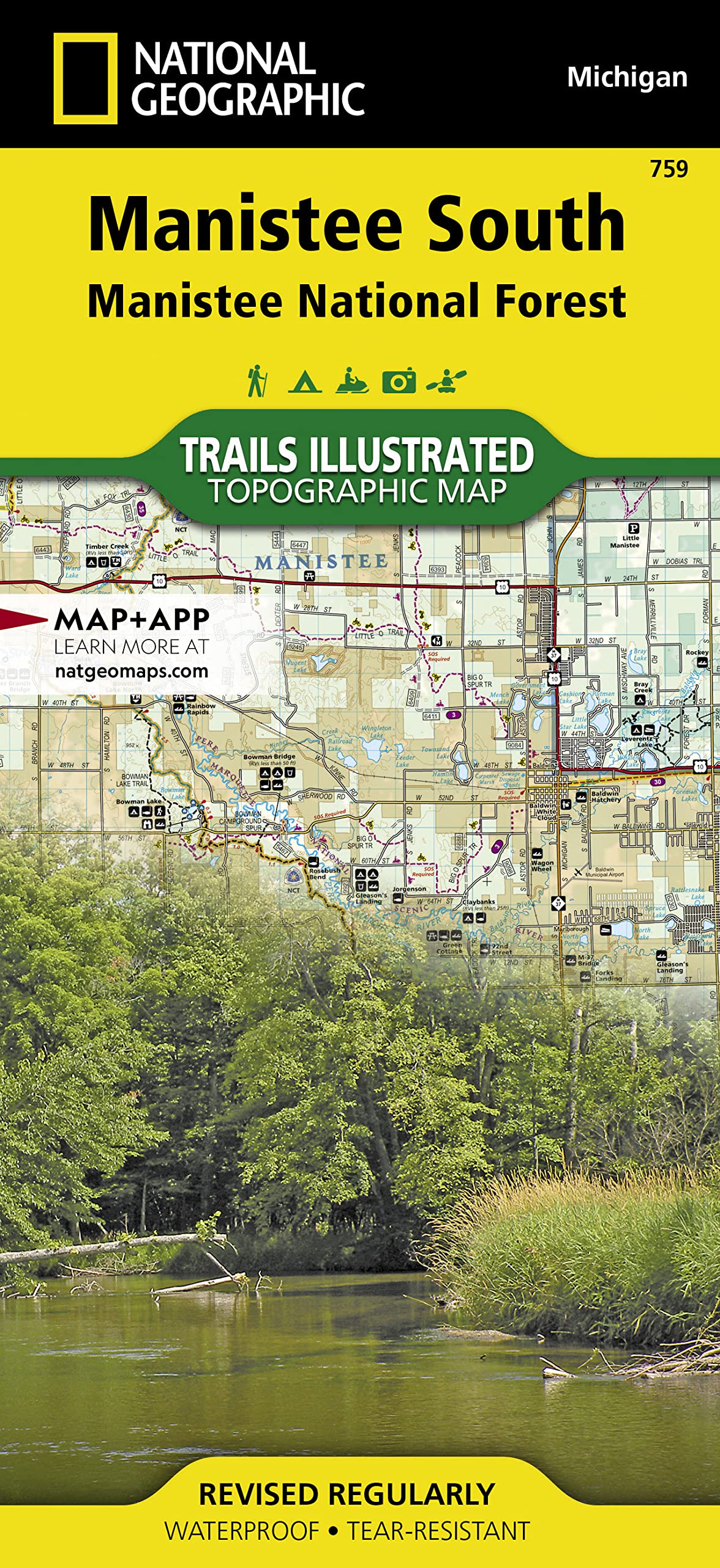 Manistee South Map [Manistee National Forest] (National Geographic ...
