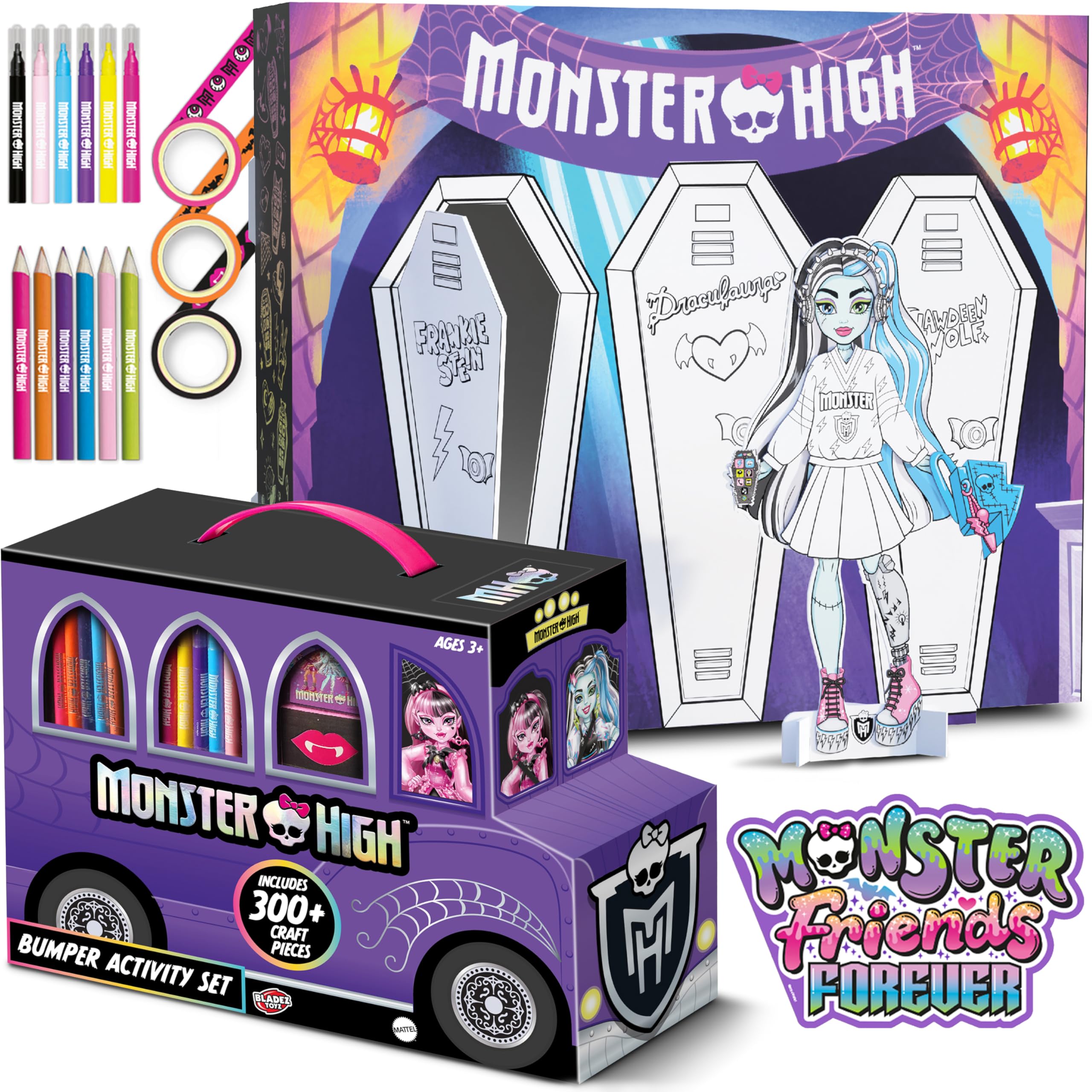 Monster High by Bladez Toyz Bumper Activity Craft Set - Create & Customise with Stickers ...