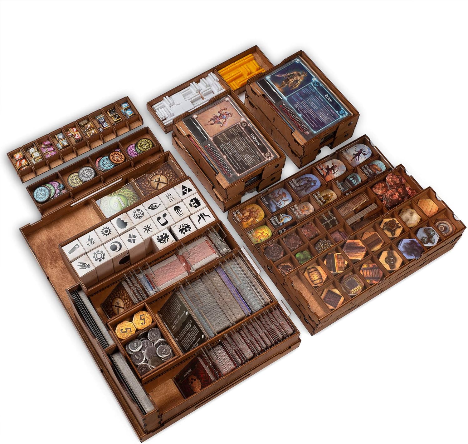 Amazon.com: SMONEX Wooden Organizer and Four Player Boards Compatible ...