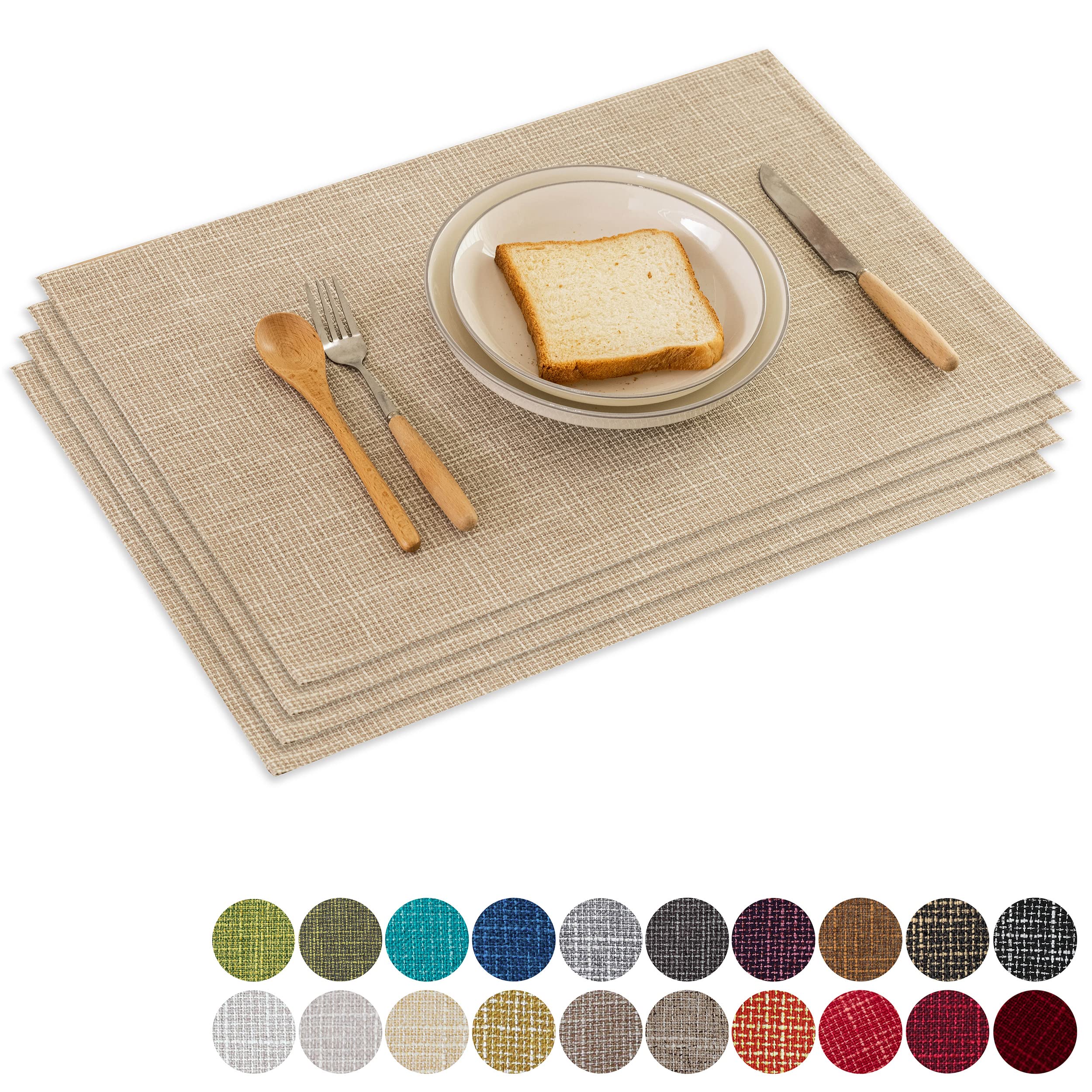 Kevin Textile Table Mats Set of 4 Table Place Mats Heat Resistant ...