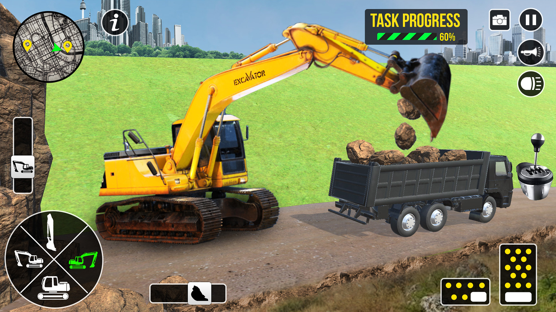House Construction & City Road Builder 3D Game - Sand Excavator Crane ...