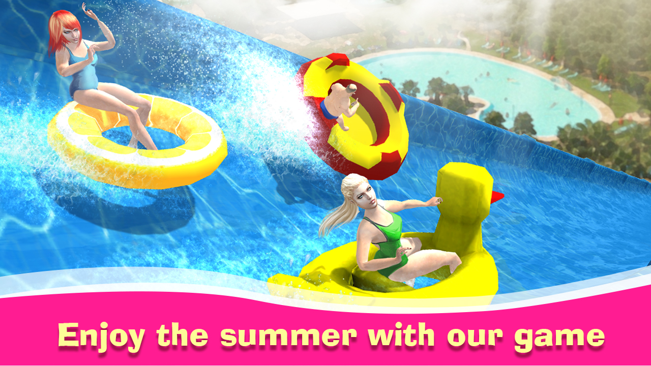 Water Park Slide: Uphill Rush | Extreme Water Slide Amusement Park ...