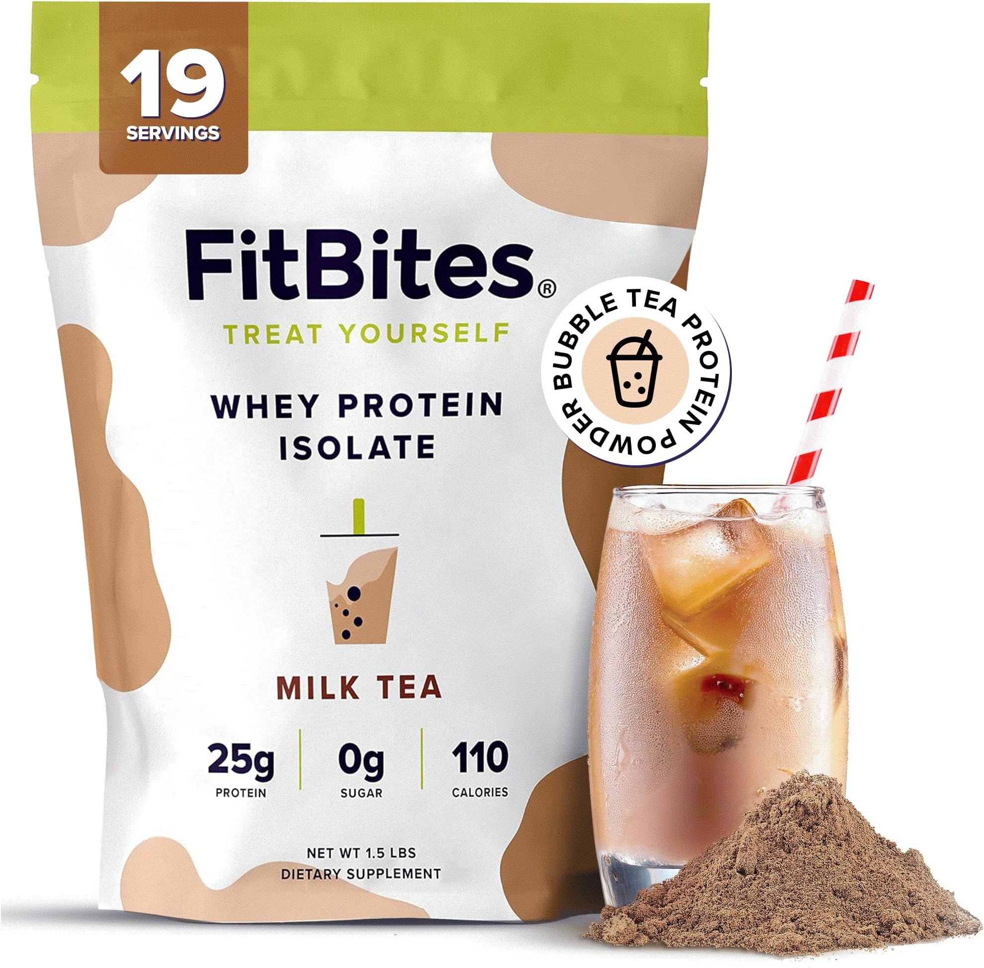 Amazon.com : Boba Tea Protein Matcha Latte | 25g Grass-Fed Whey Protein ...