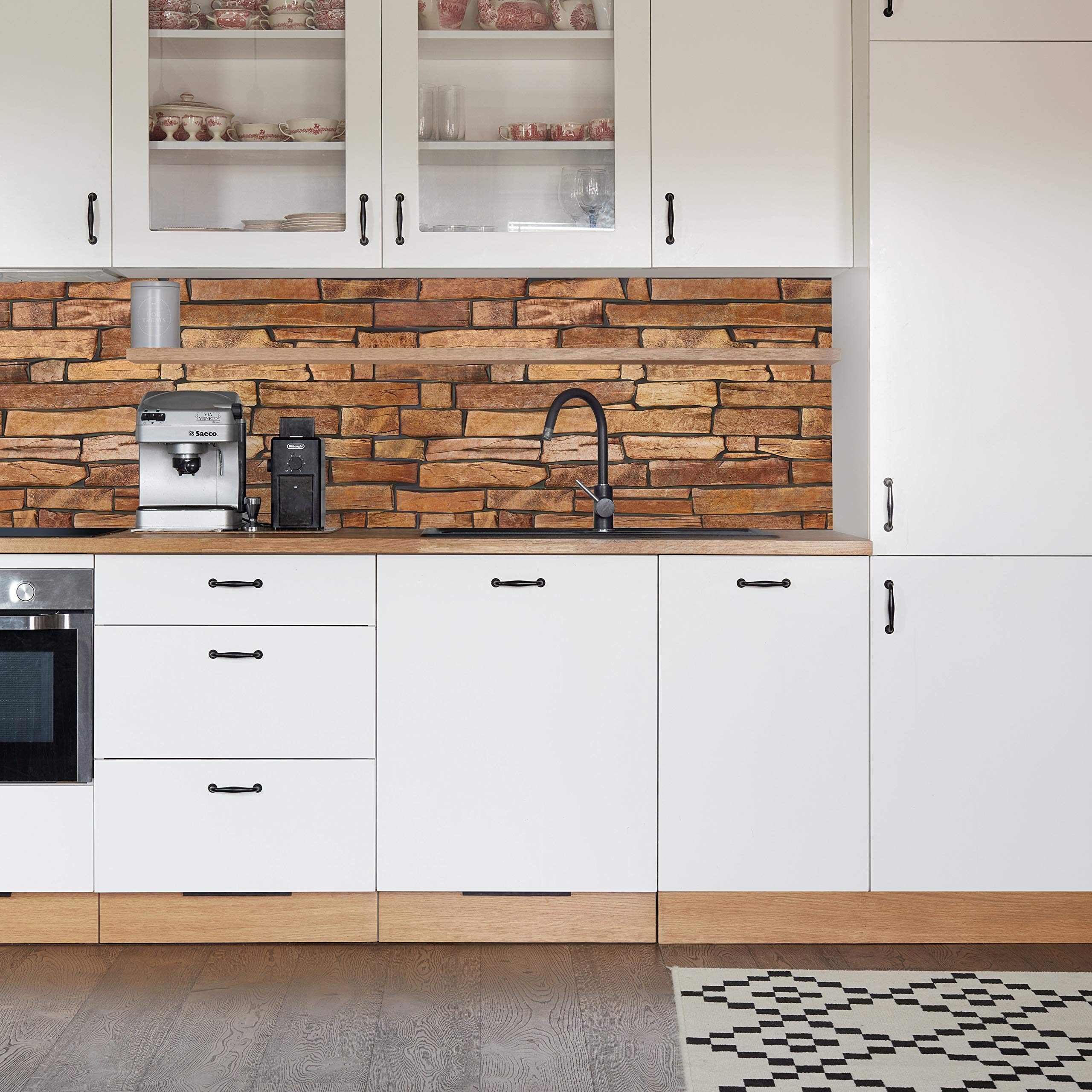 Buy Stone Slate Effect Wall Panelling - Set of 4 Panels 1.93 m² | 20.74 ...