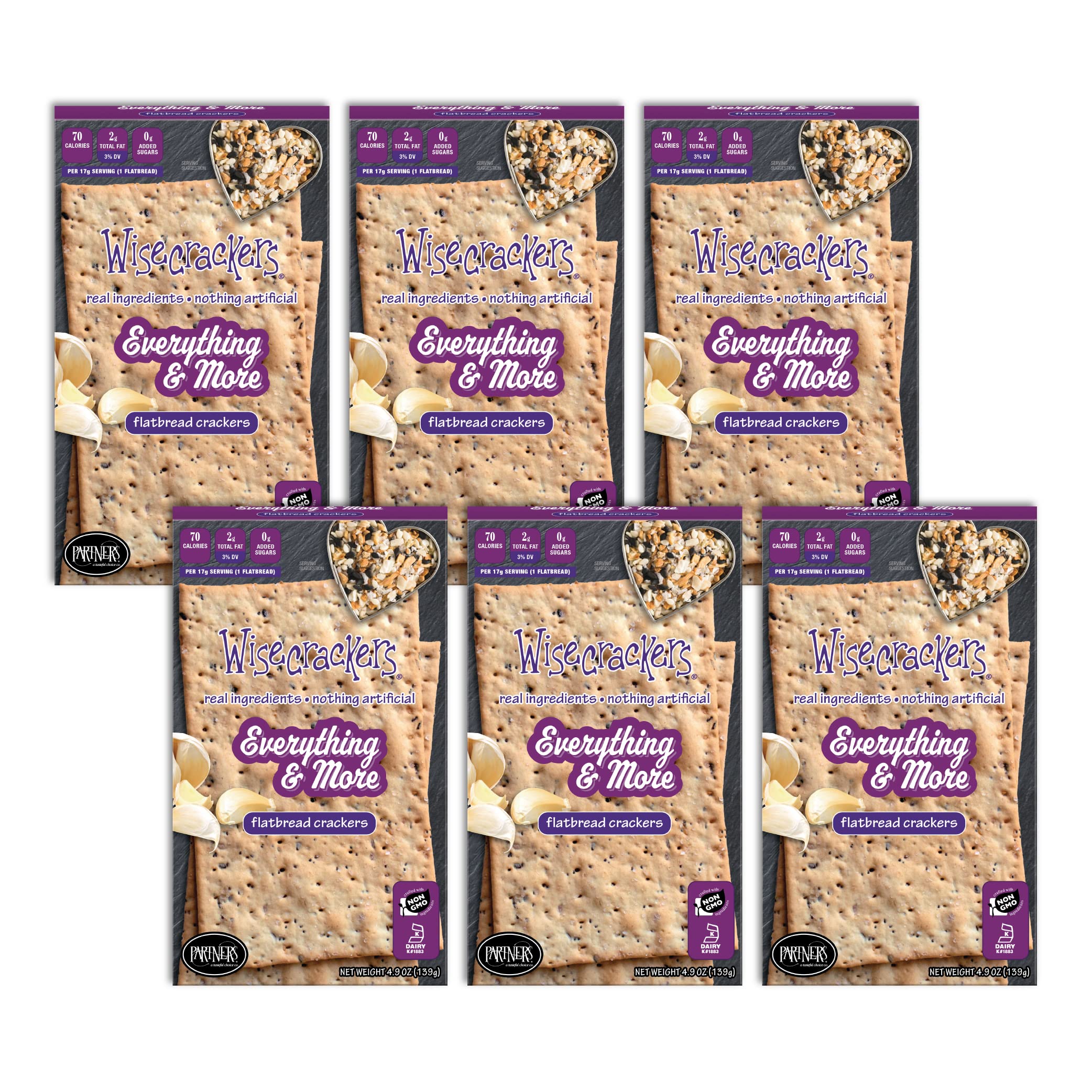 Amazon.com: Wisecrackers Flatbread Crackers, Everything & More, 4.9 ...