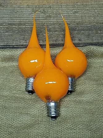 On The Bright Side Silicone Light Bulb - Pack of 3 - Round Orange Dip ...