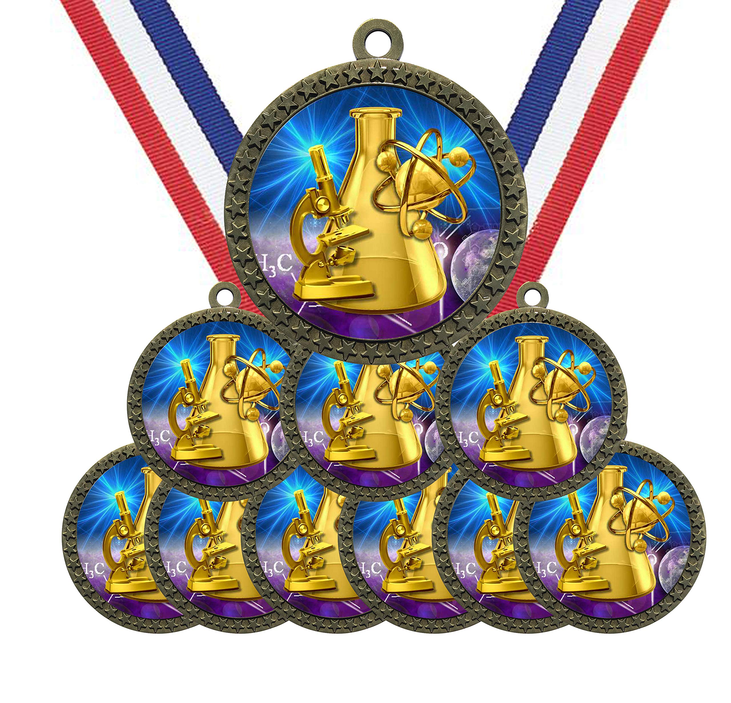 Snapklik.com : Large 2-1/2 Inch Diameter Metal Antique Gold Science ...